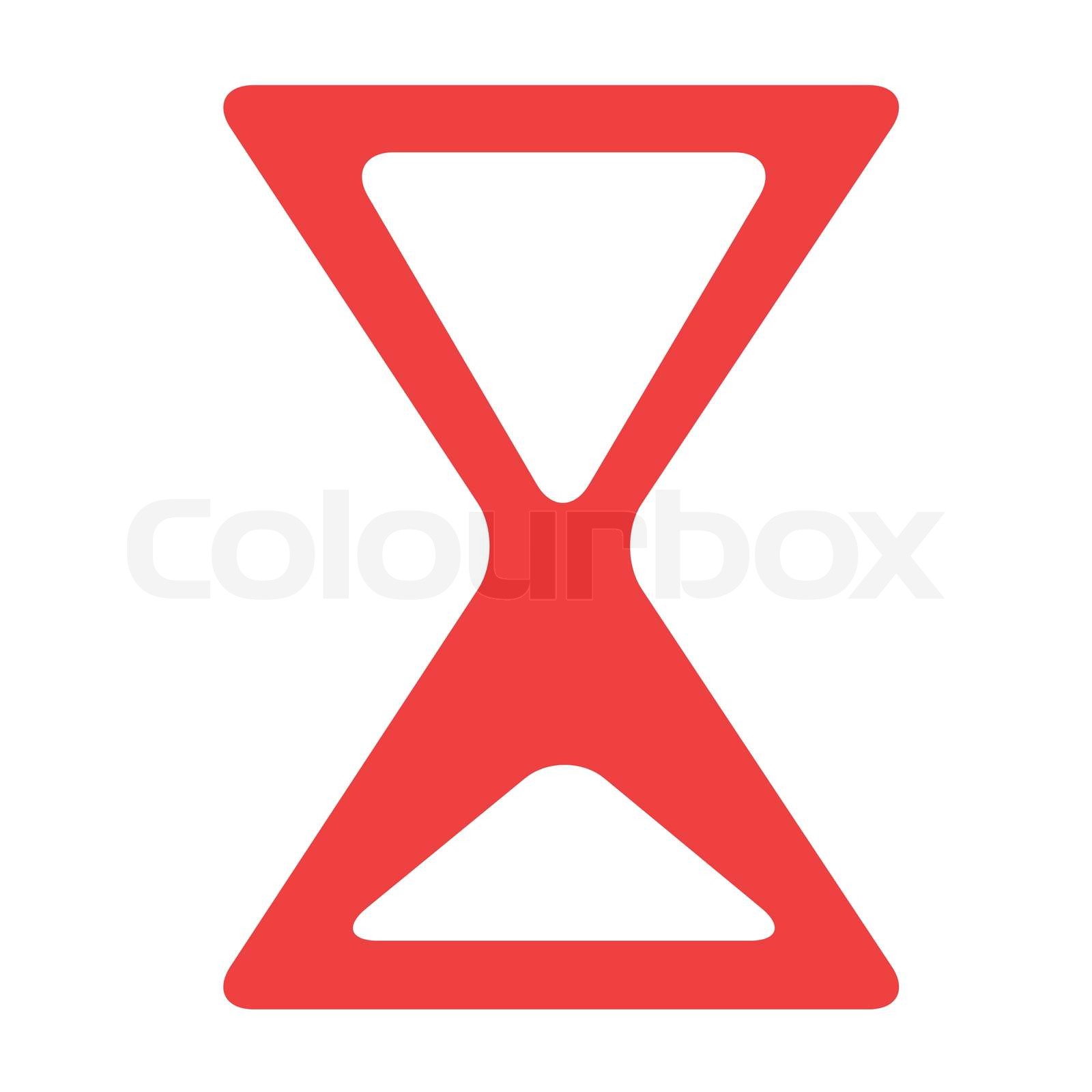 Red hourglass icon illustration | Stock vector | Colourbox