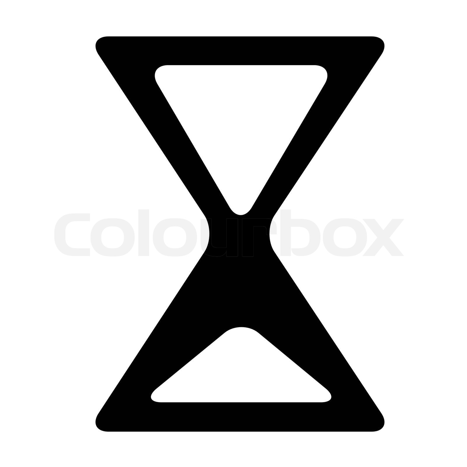 Timeglas ikon i sort | Stock vektor | Colourbox