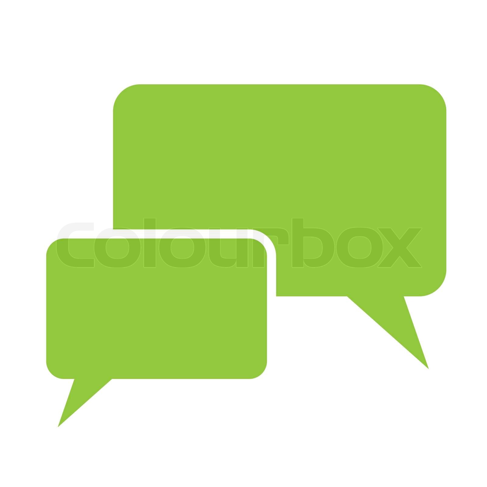 Green chat icon illustration | Stock vector | Colourbox