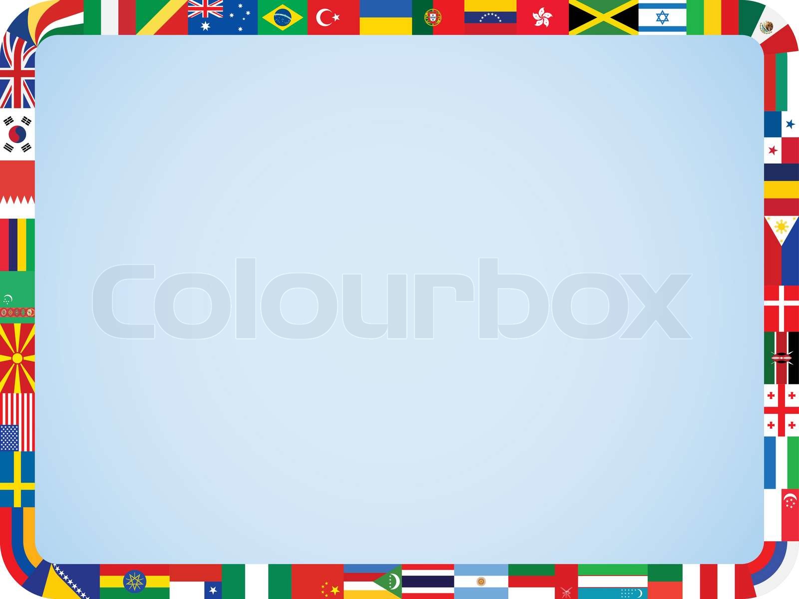 world flags frame withrounded corners vector illustration | Stock ...