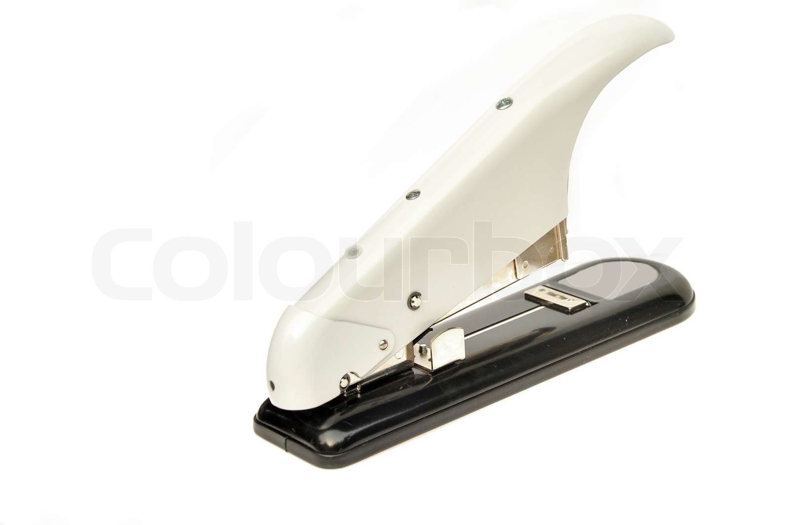 big powerful office stapler isolated on white | Stock image | Colourbox