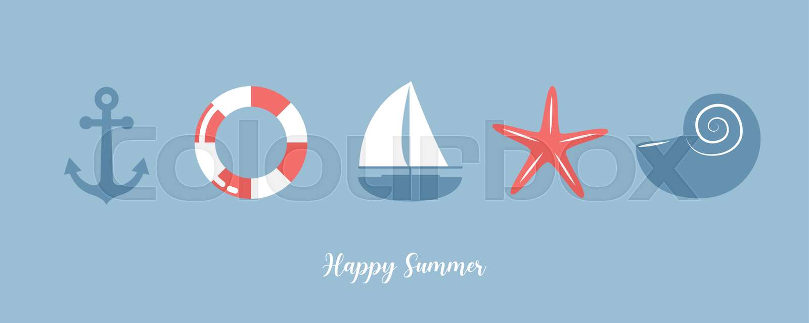 sea, sign, graphic | Stock vector | Colourbox