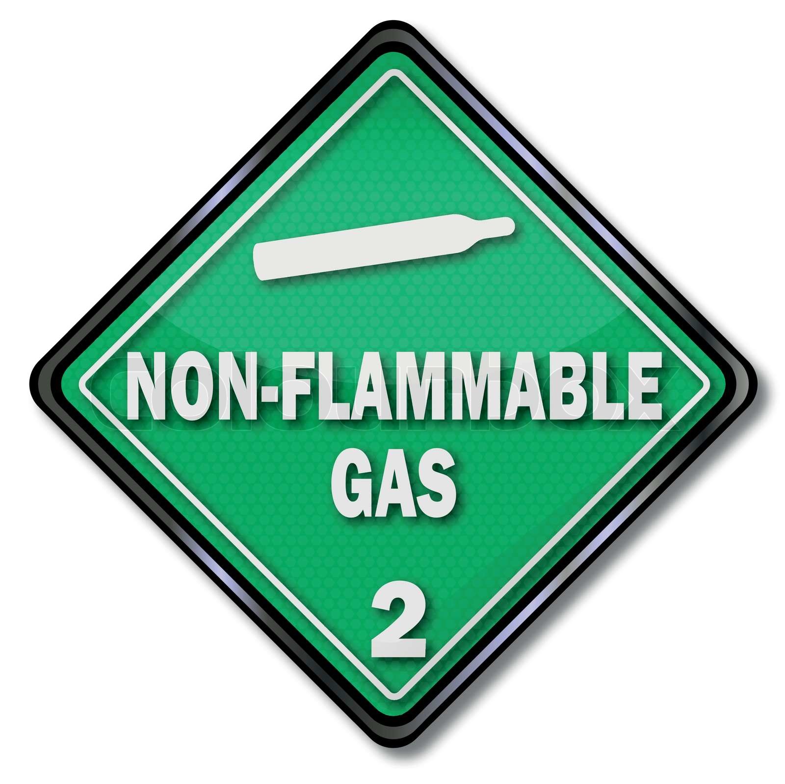 Sign Non-Flammable Gas | Stock-Vektor | Colourbox