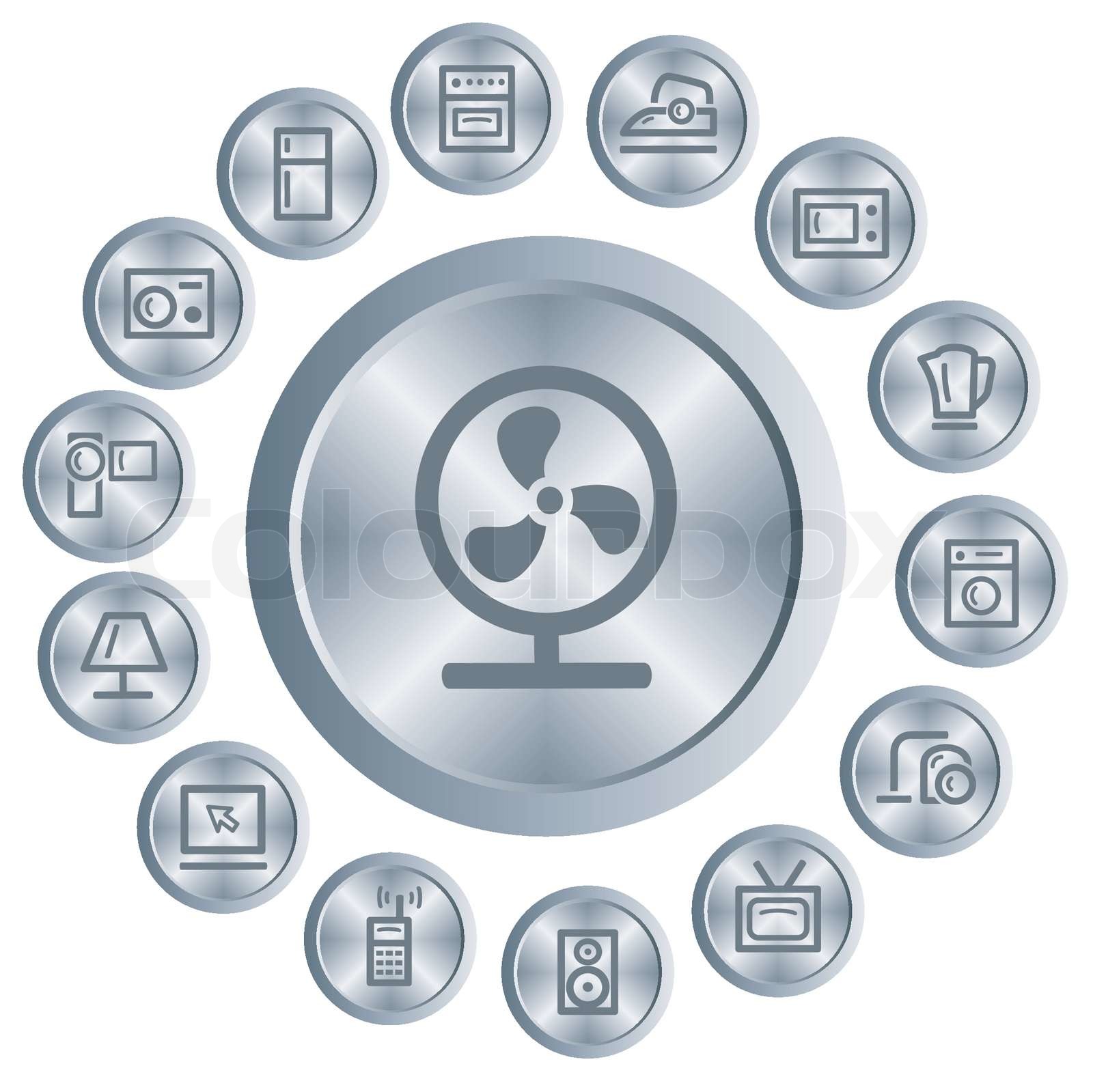 Home electronics button set | Stock vector | Colourbox