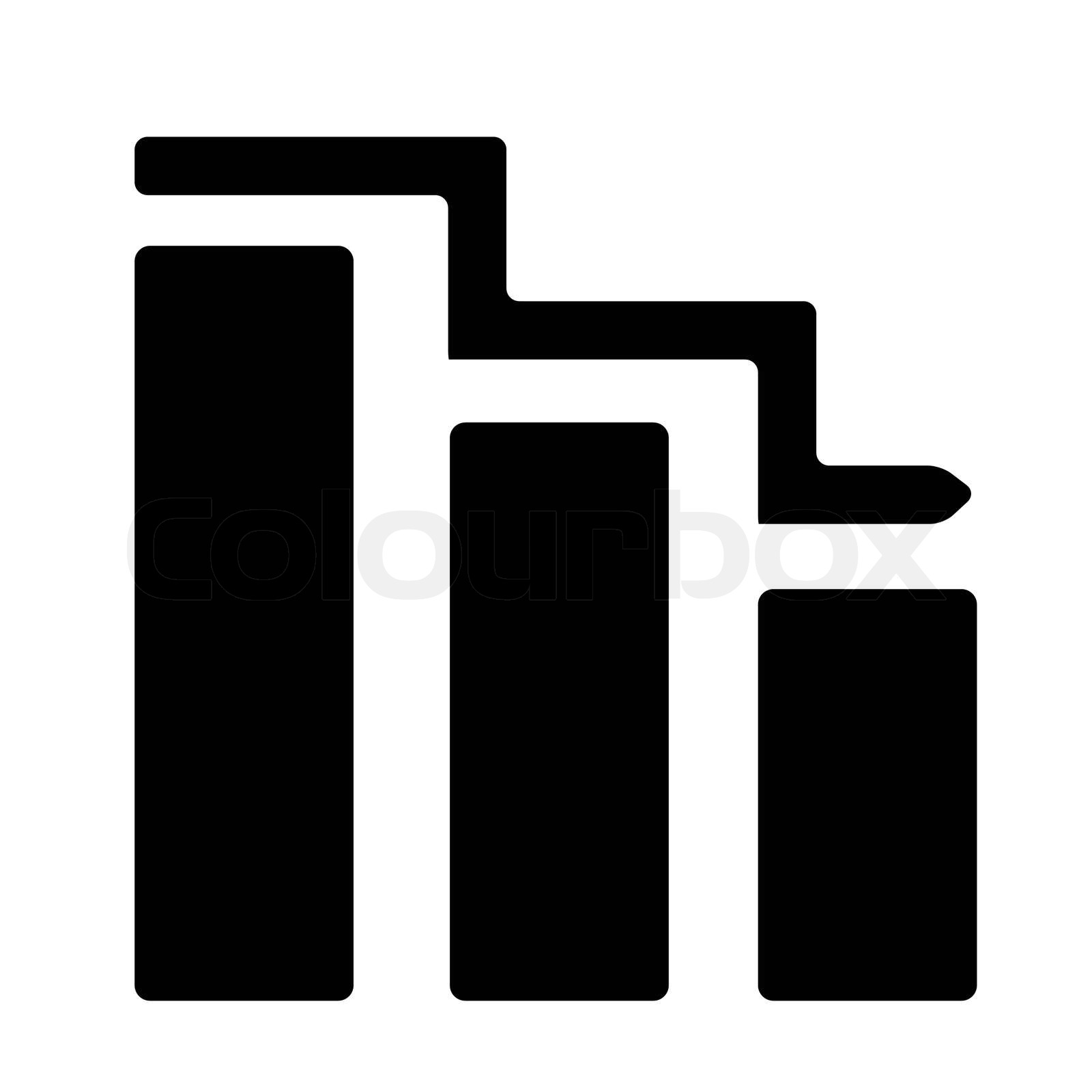 Bad business icon illustration | Stock vector | Colourbox