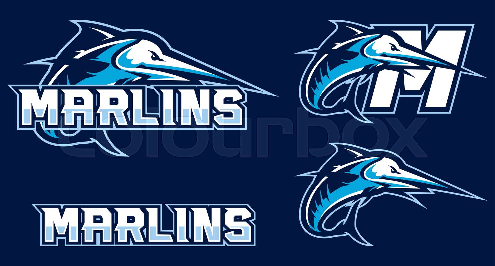 Marlins Team Mascot | Stock vector | Colourbox