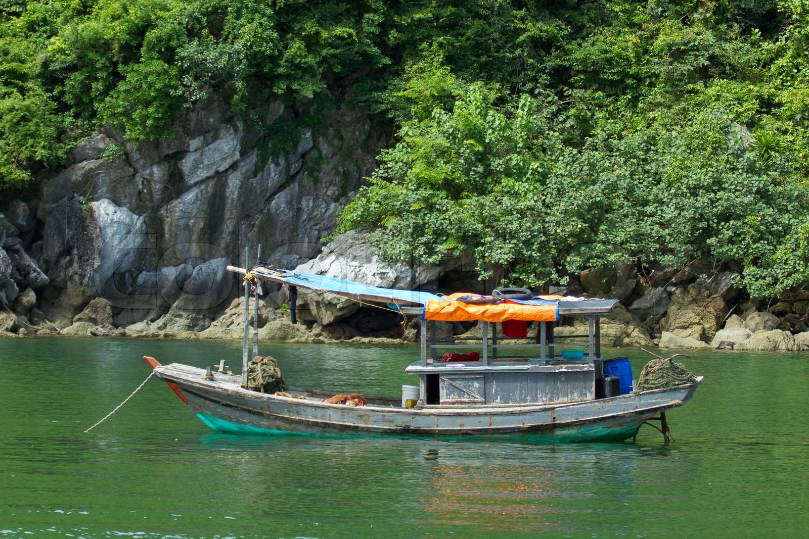 Fishing boat in the Ha Long Bay | Stock image | Colourbox