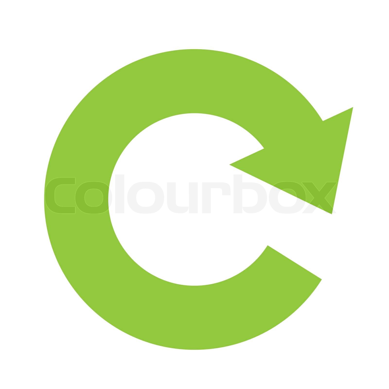 Refresh vector icon in green | Stock vector | Colourbox