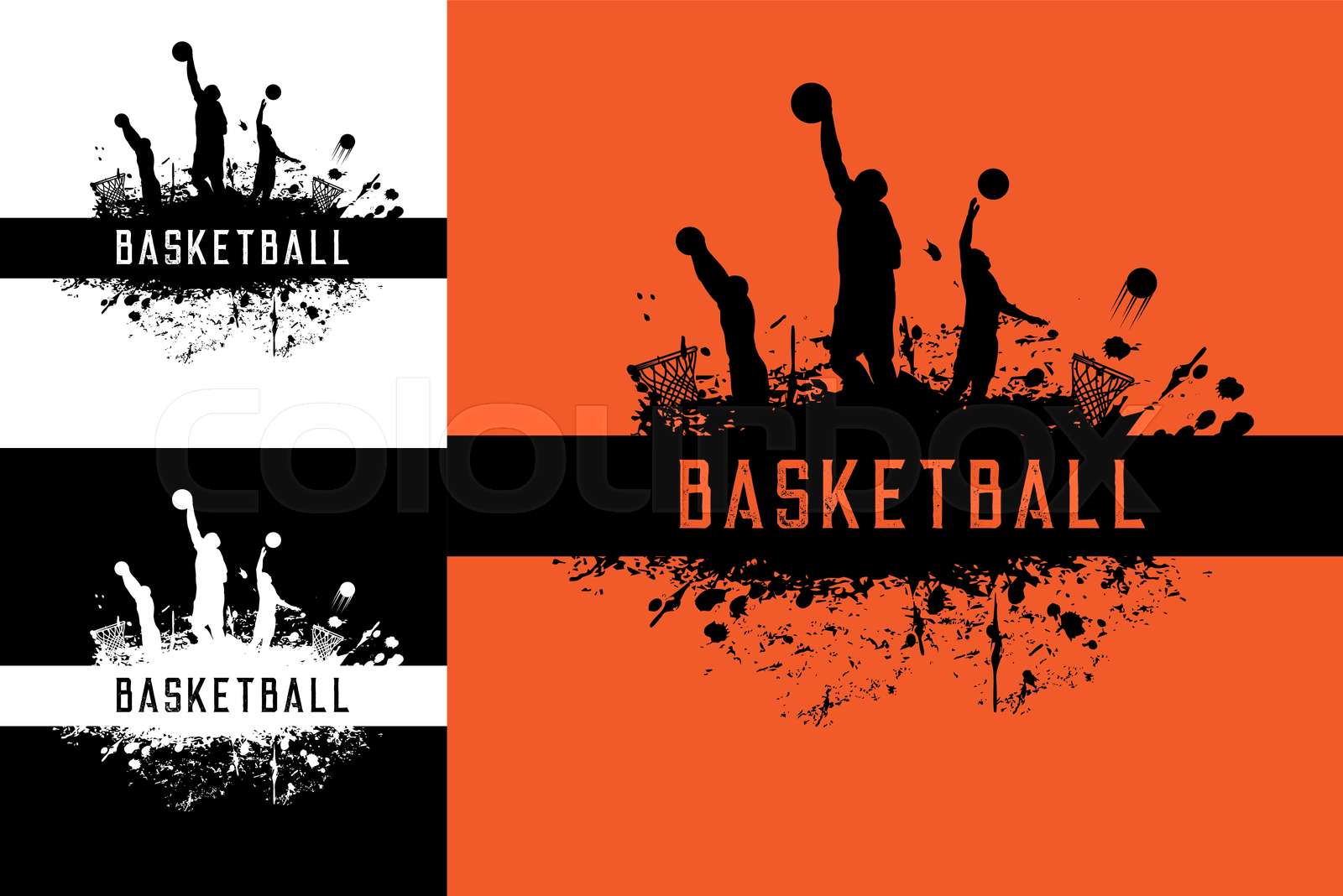 basketball, hvid, splatter | Stock vektor | Colourbox