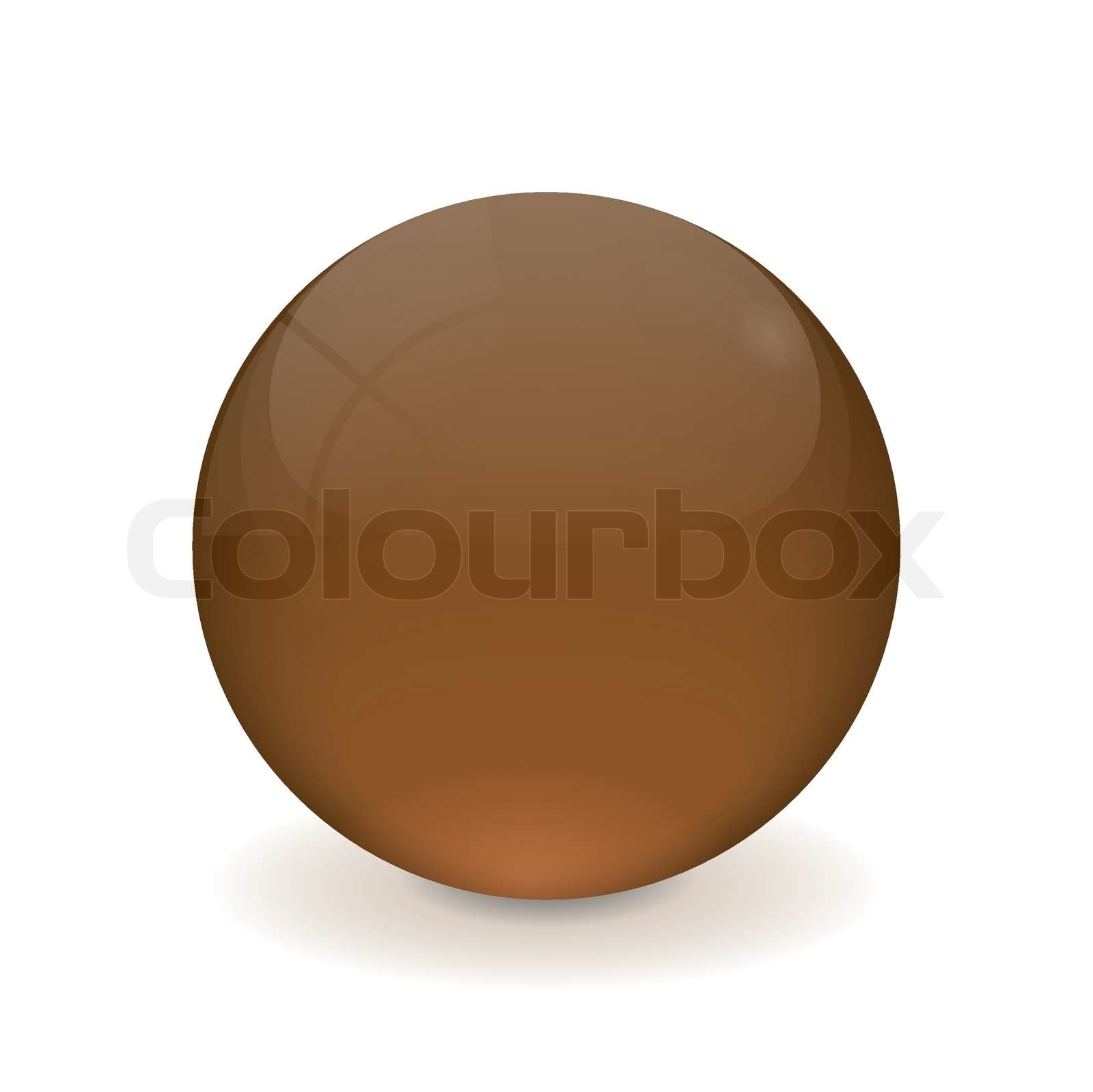 Round brown button | Stock vector | Colourbox