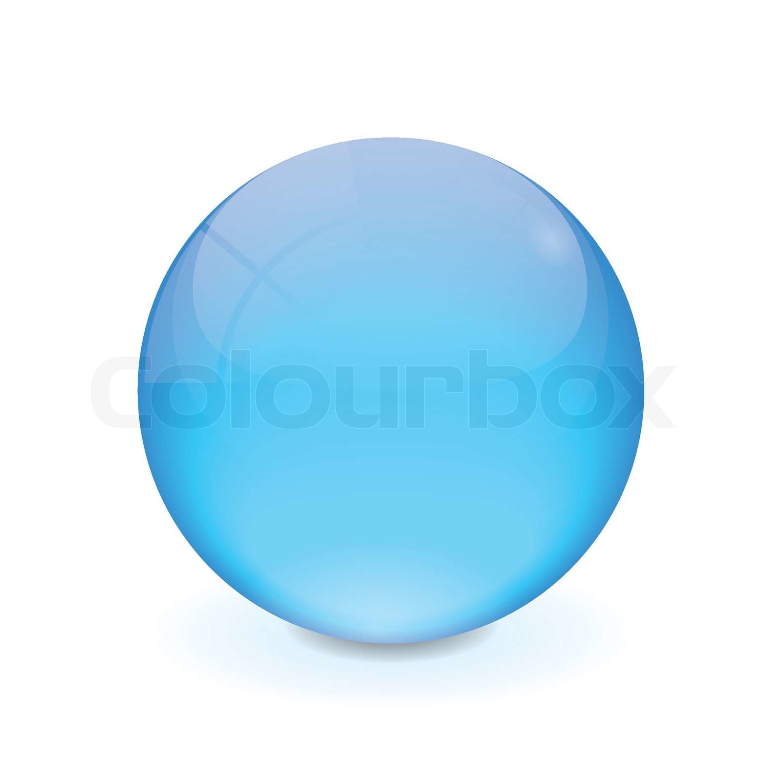 Round light blue button | Stock vector | Colourbox