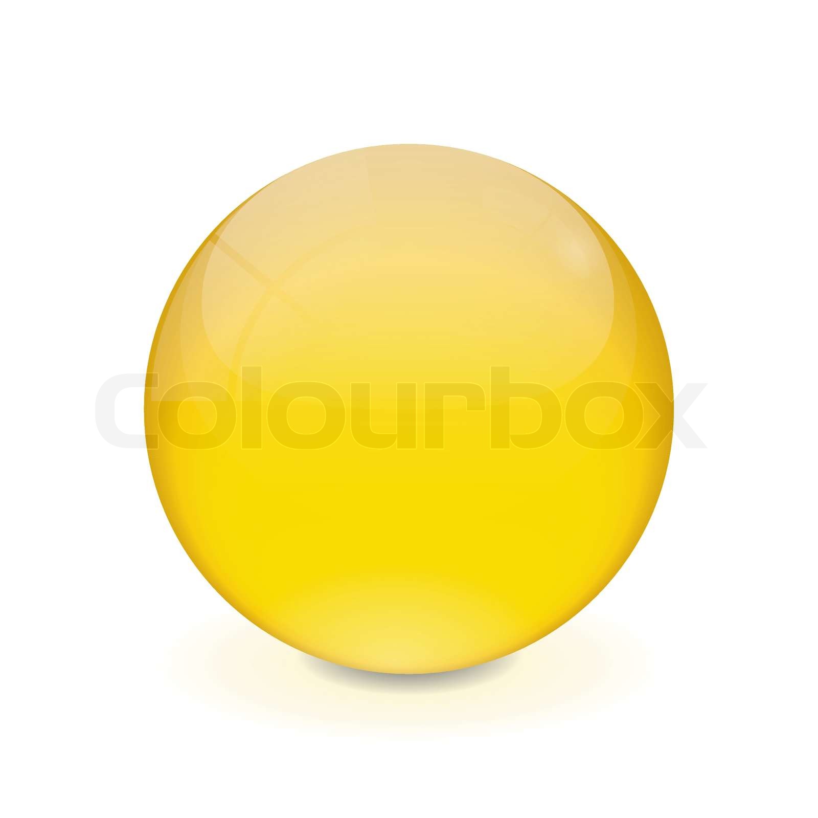 Round yellow button | Stock vector | Colourbox