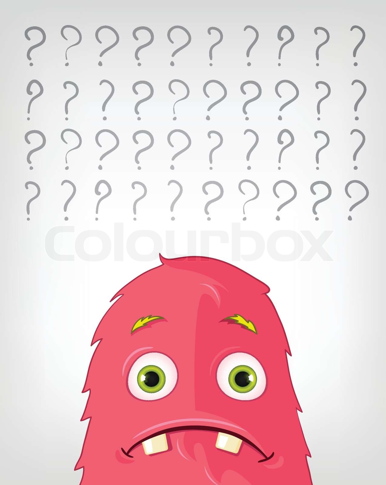 Funny Monster Thinking | Stock vektor | Colourbox