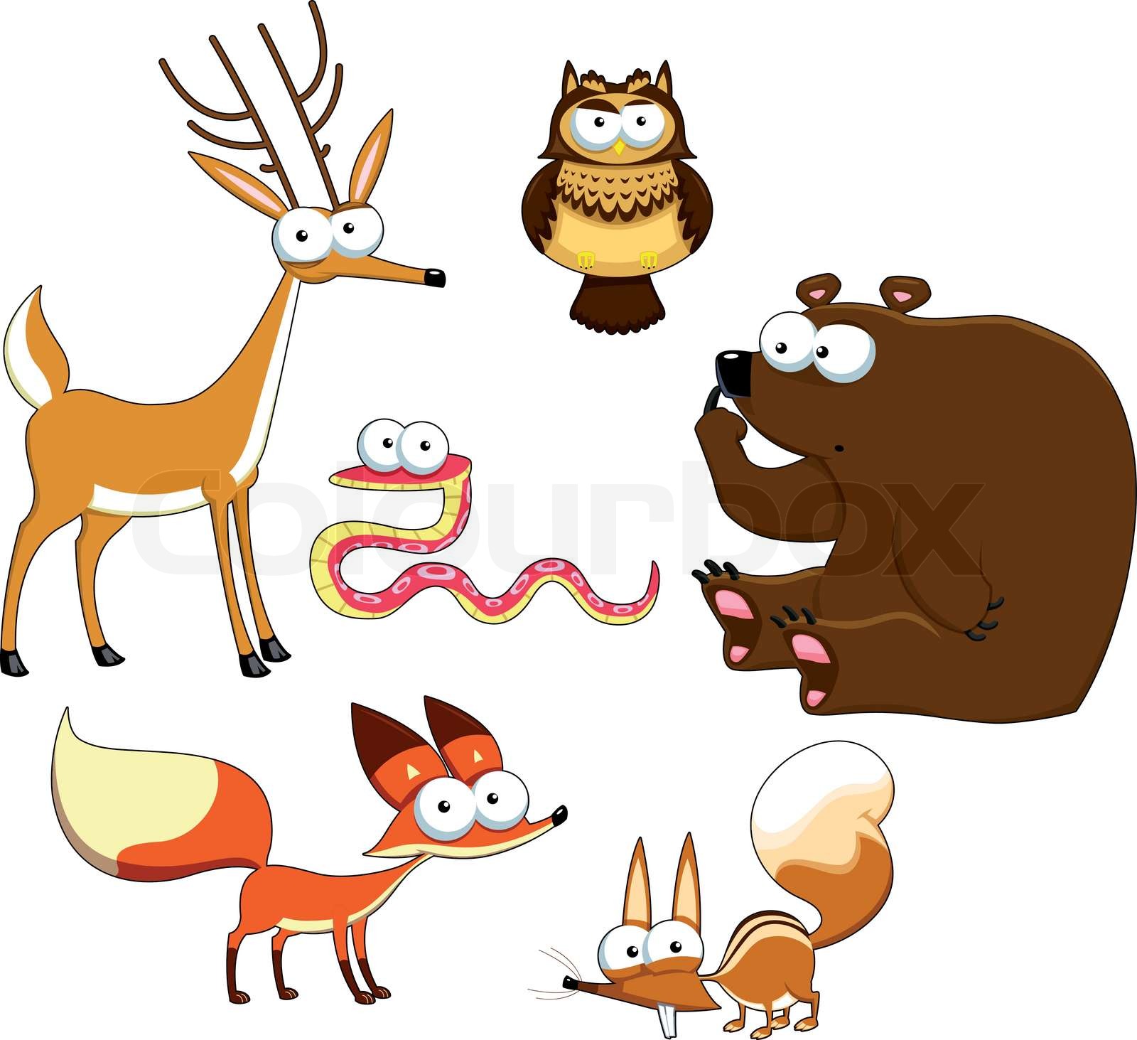 Wood Animals. | Stock vector | Colourbox