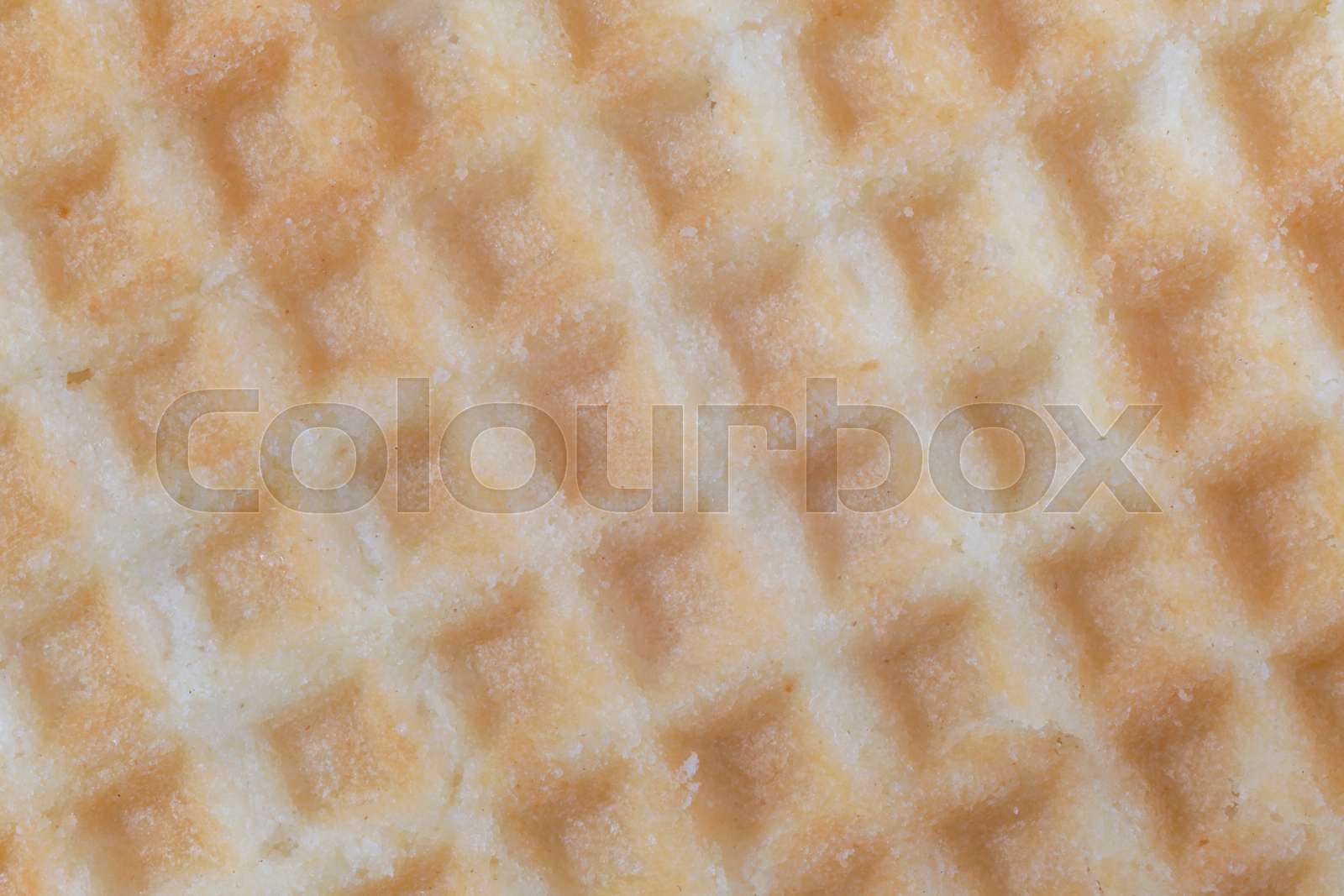 close up of waffle texture | Stock image | Colourbox