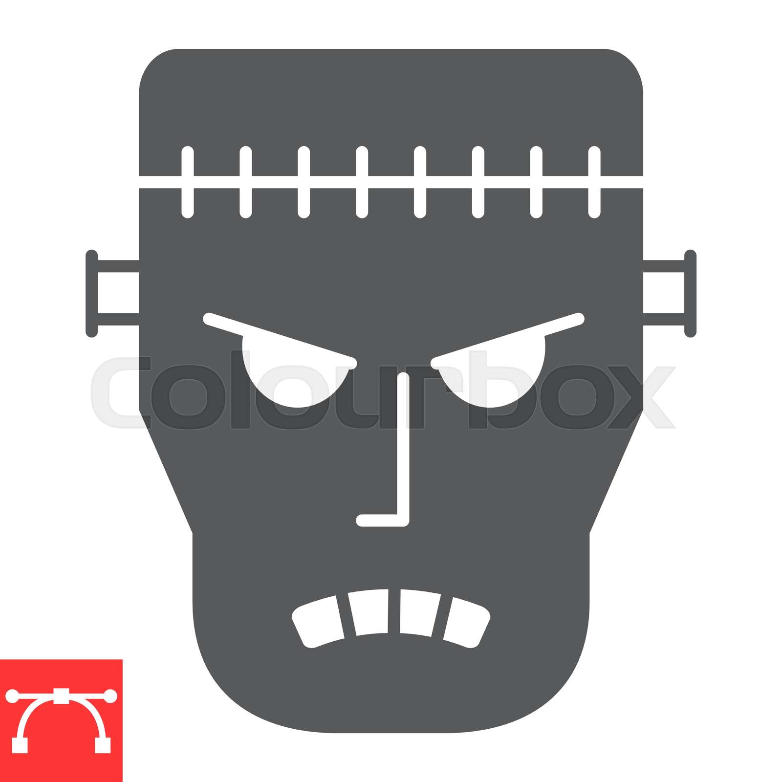 Frankenstein glyph icon | Stock vector | Colourbox