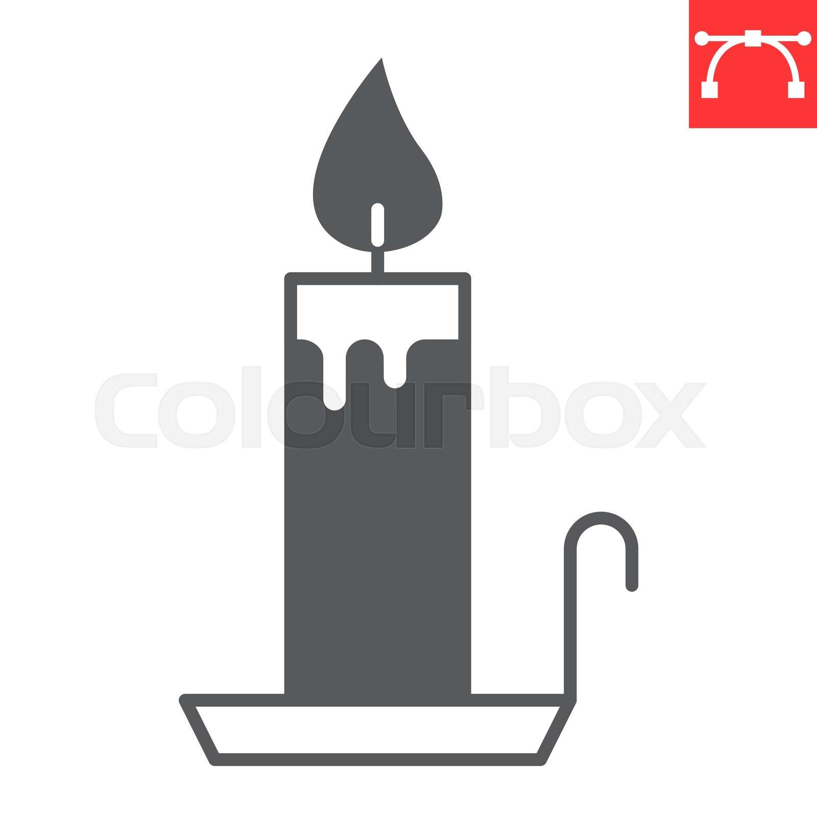 stearinlys, knappen, voks | Stock vektor | Colourbox