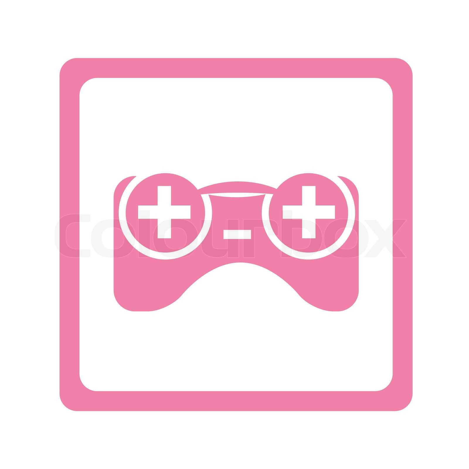 Game controller icon in pink | Stock vector | Colourbox