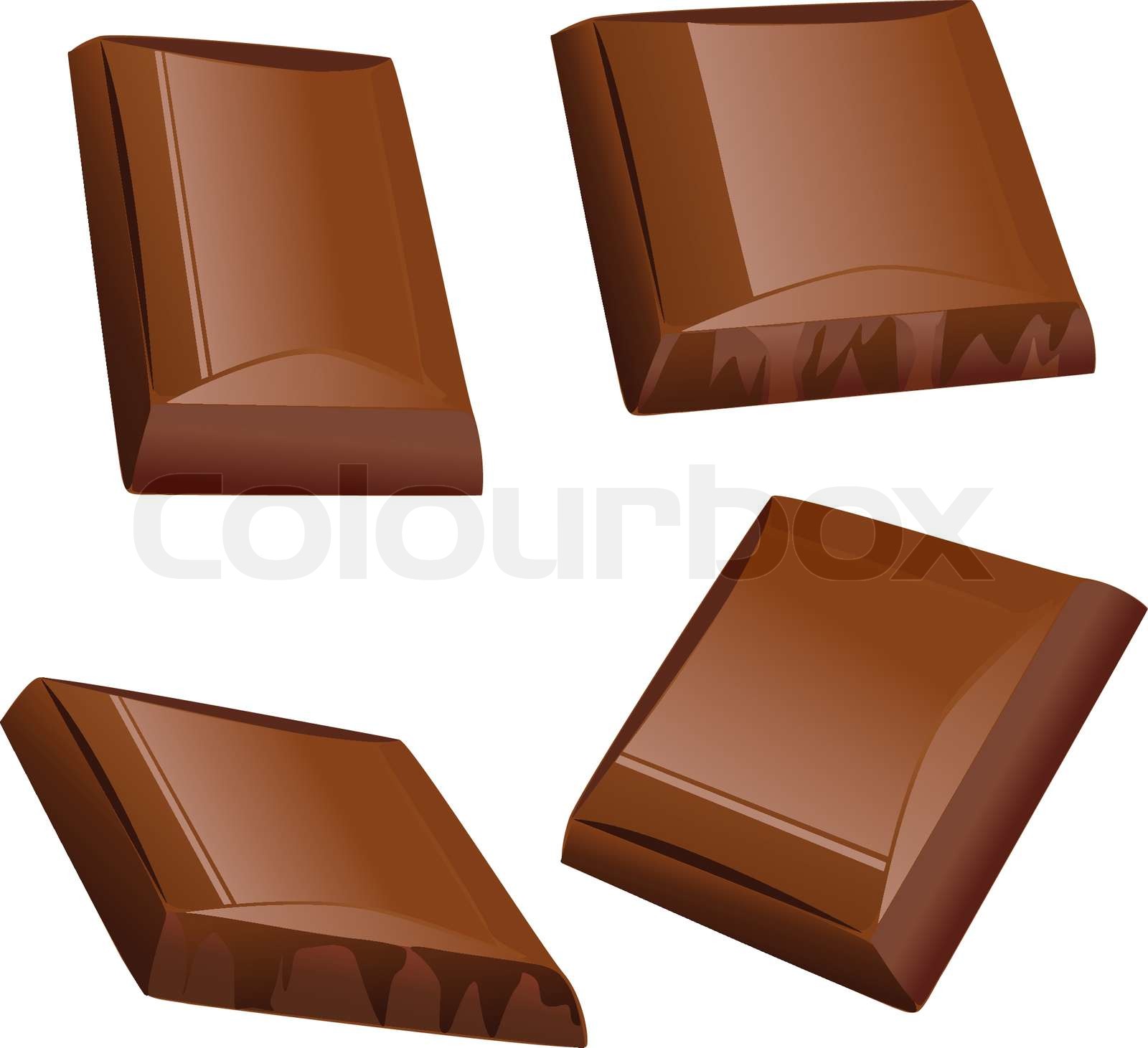 chocolate piece vector | Stock vector | Colourbox