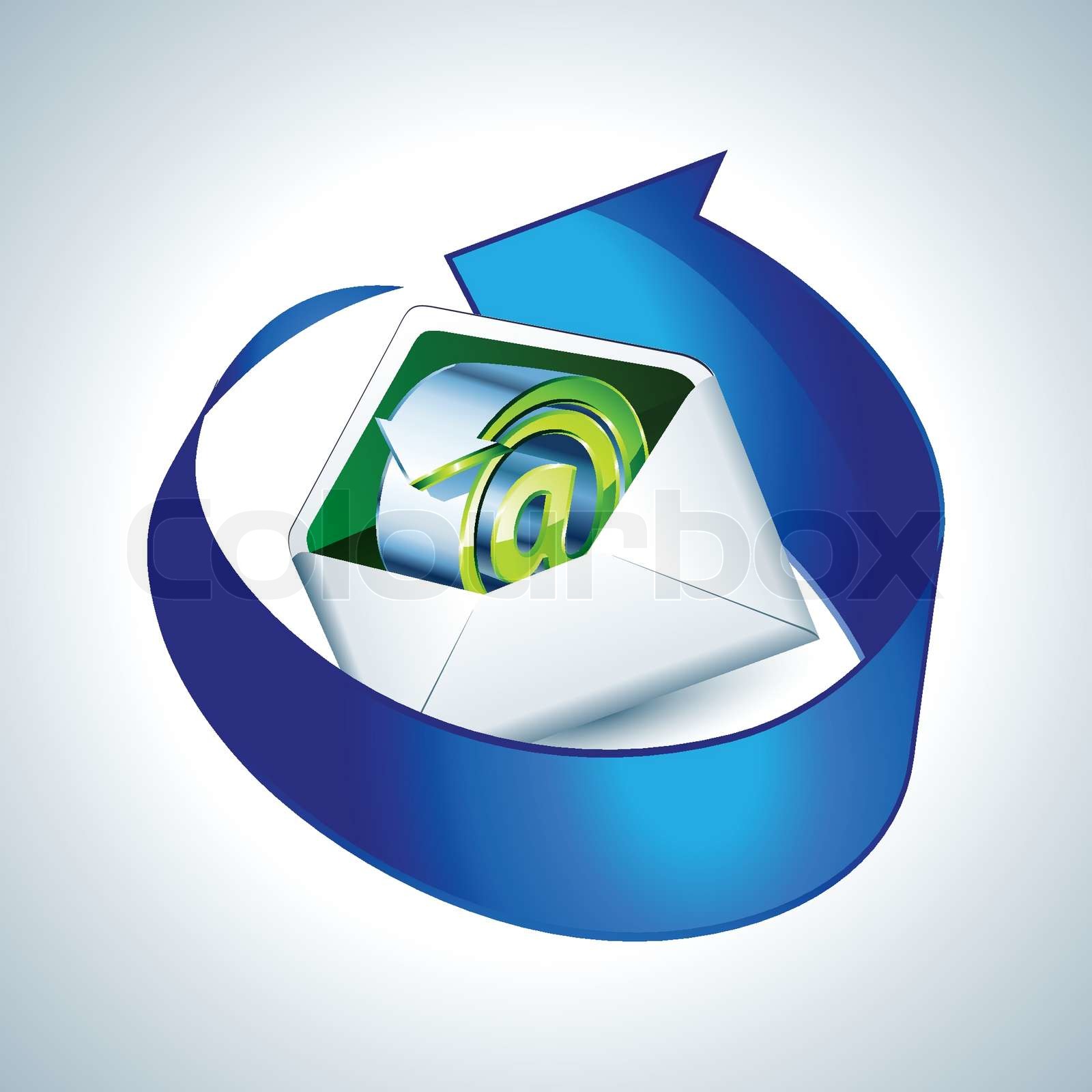 E-mail icon with blue arrow | Stock vector | Colourbox