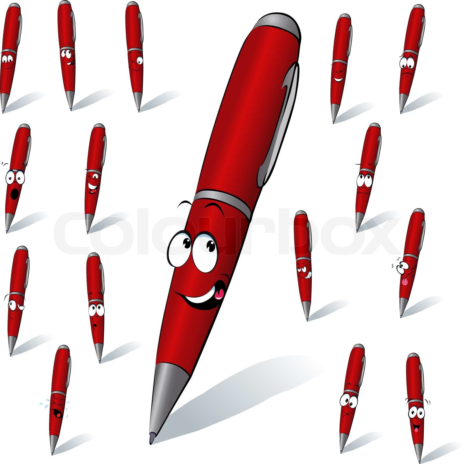 red pen | Stock vector | Colourbox