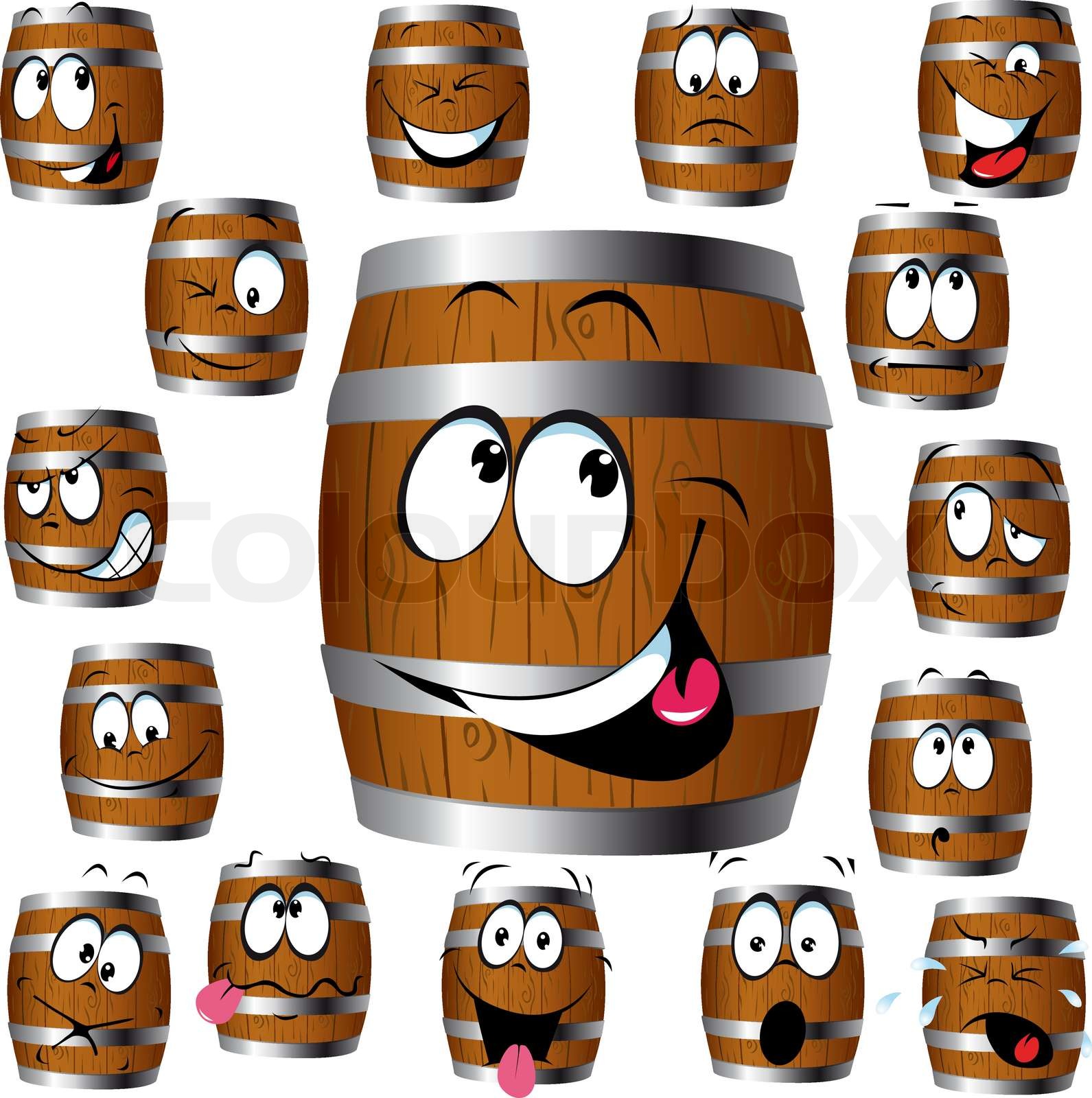 barrel cartoon | Stock vector | Colourbox