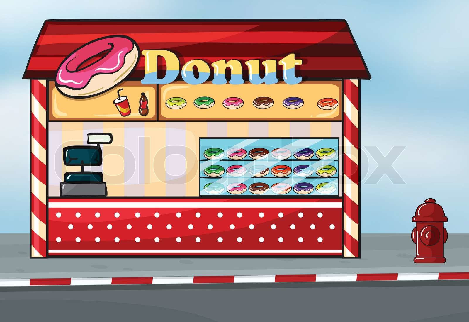 Ein Donut-Shop | Stock-Vektor | Colourbox