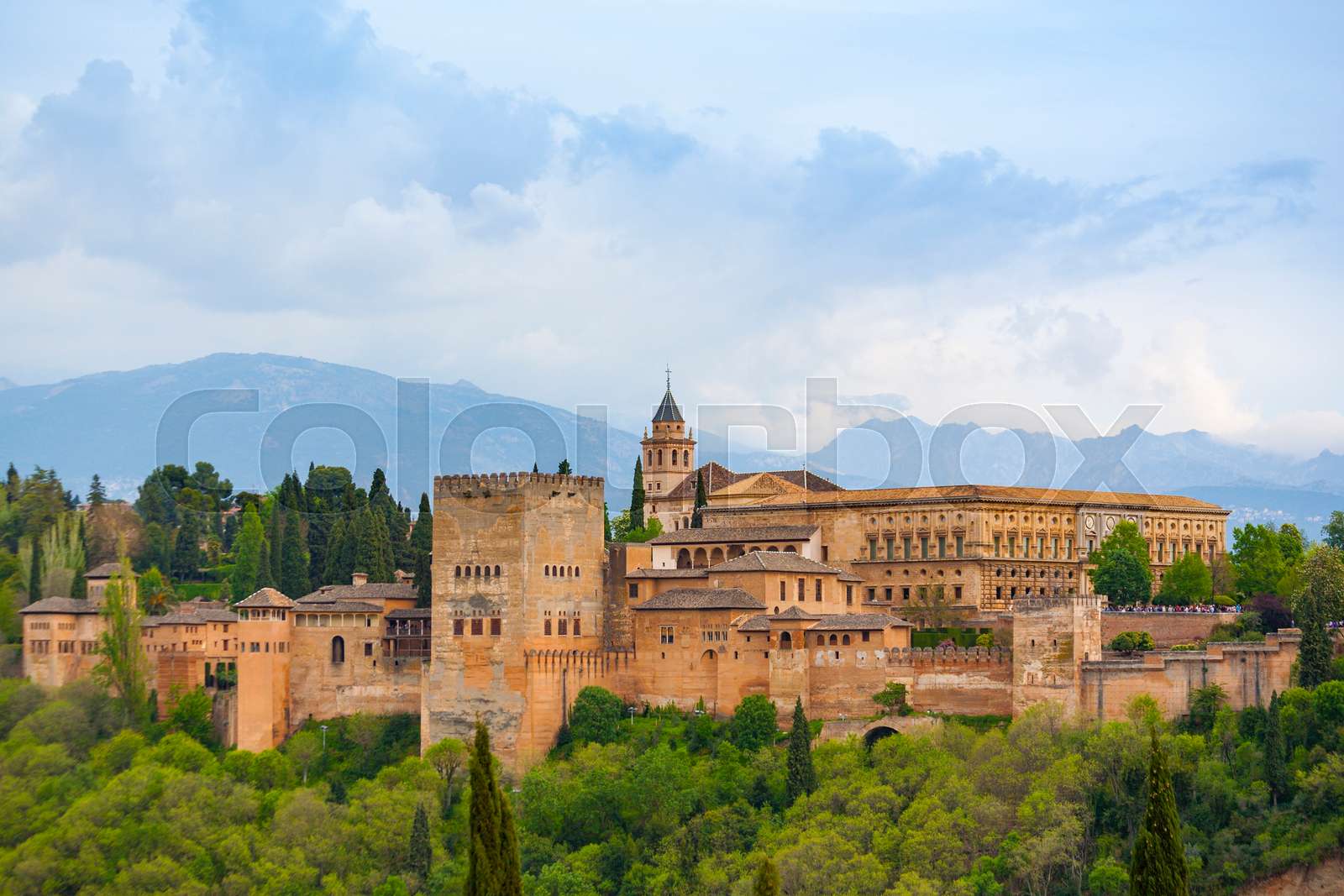 Palace of Carlos V at the Alhambra, Granada, Spain | Stock image ...