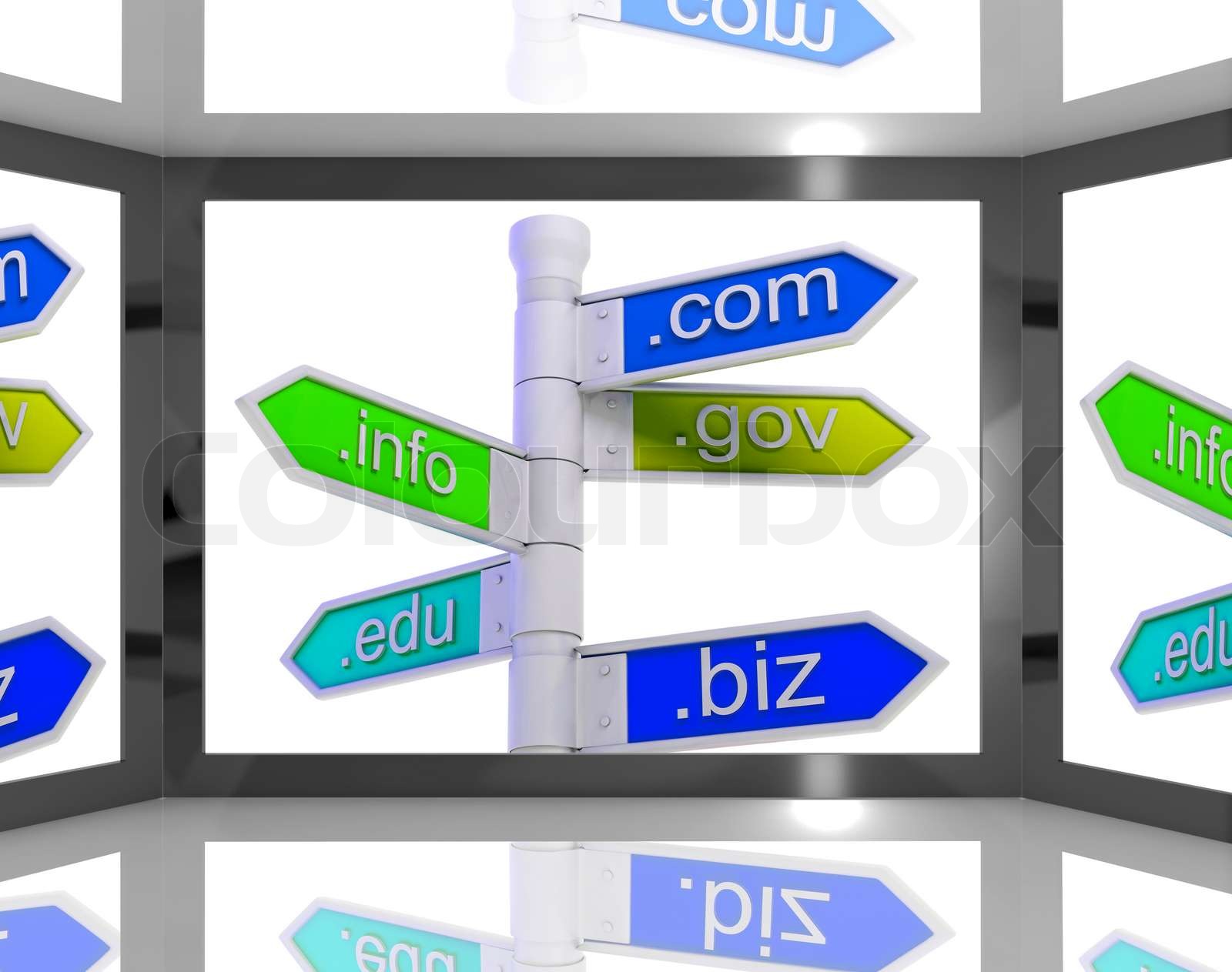 Domains On Screen Showing Internet Domains | Stock image | Colourbox