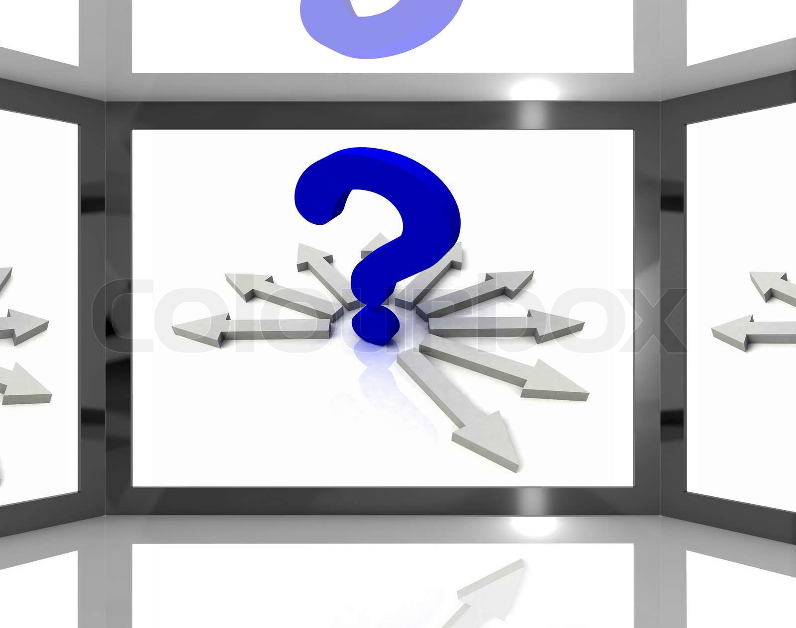 Question Mark On Screen Shows Questions TV Show | Stock image | Colourbox