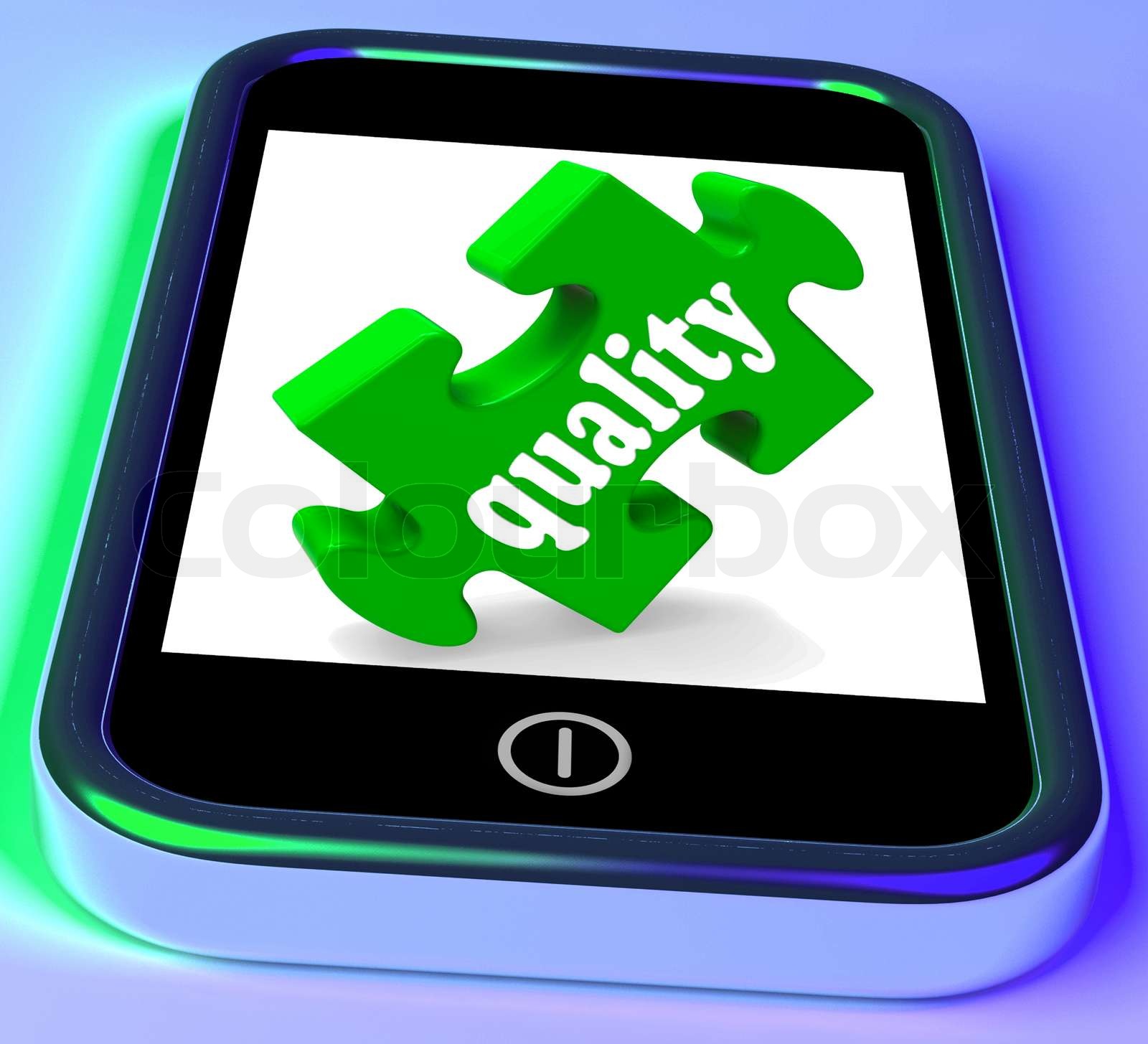 Quality On Smartphone Shows Excellence | Stock image | Colourbox