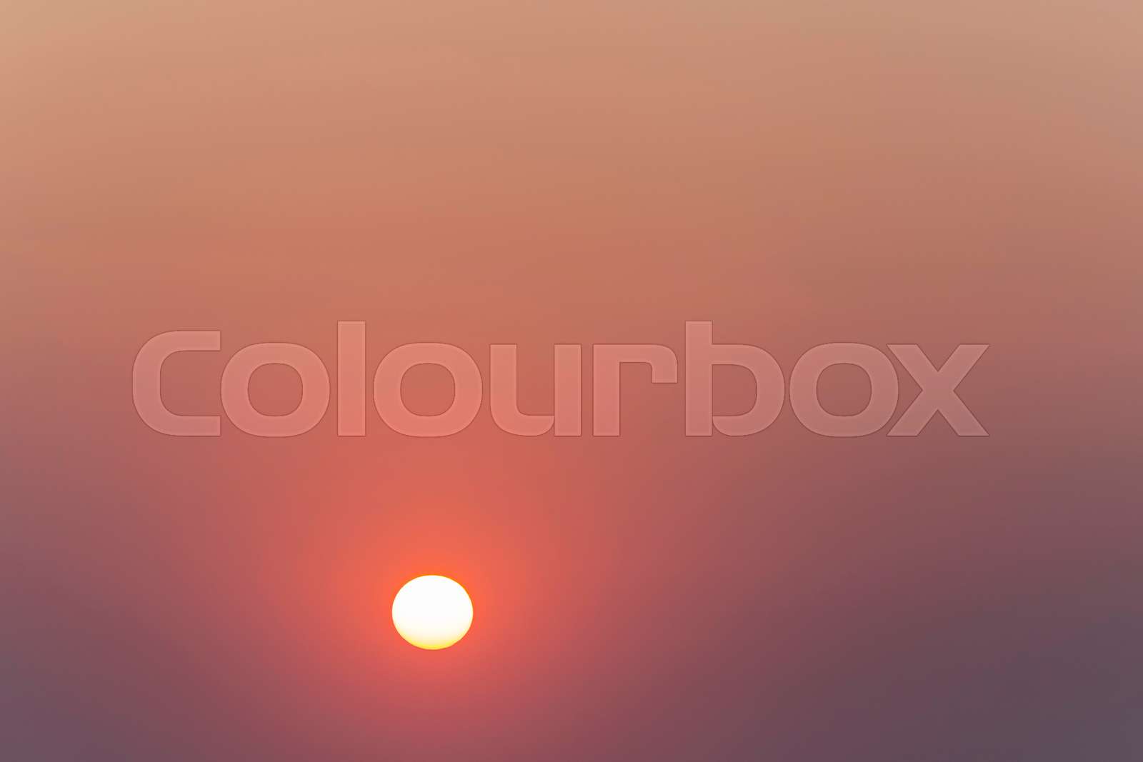 clear morning sky with rising sun | Stock image | Colourbox