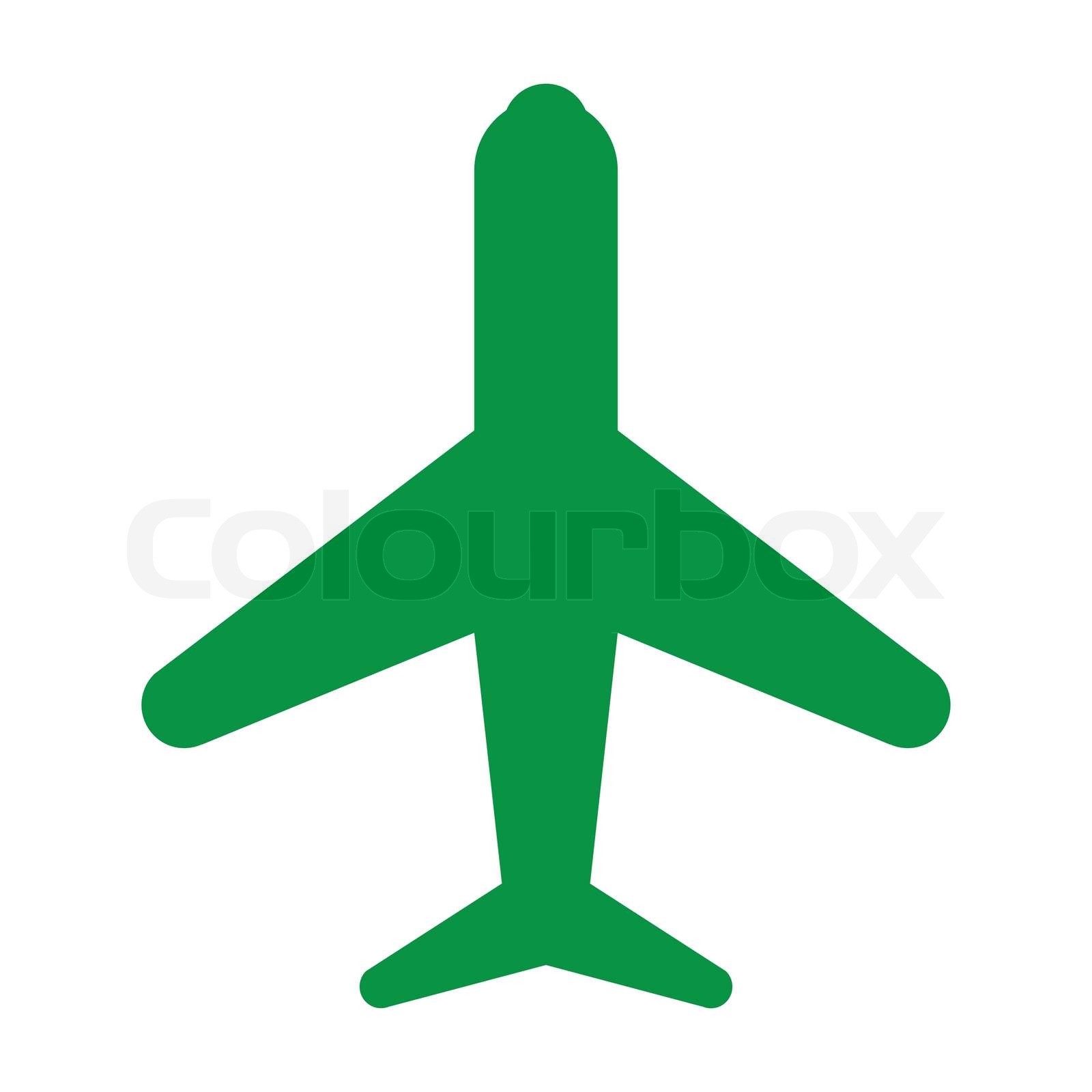 Icon - plane - green | Stock vector | Colourbox