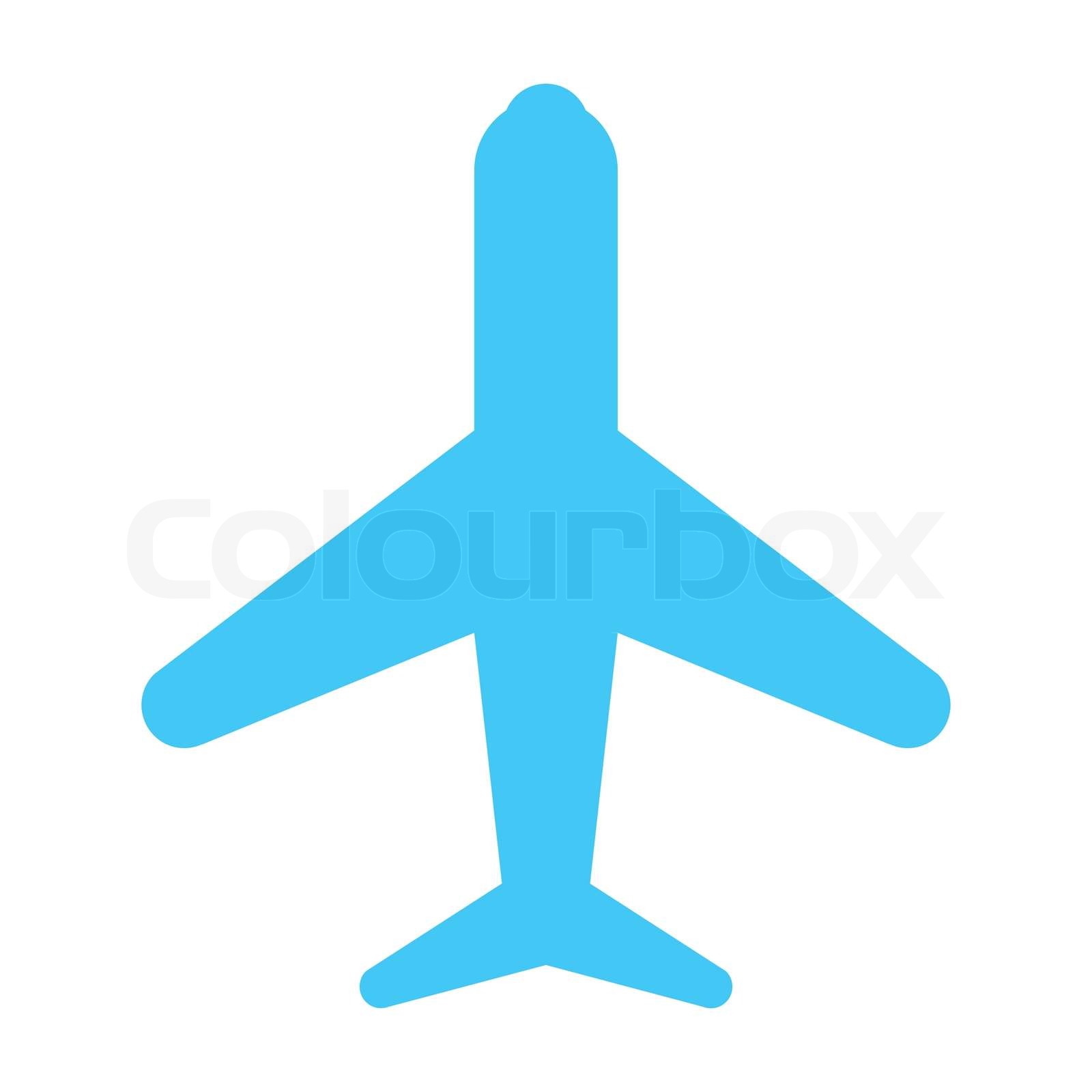 Icon - plane - light blue | Stock vector | Colourbox