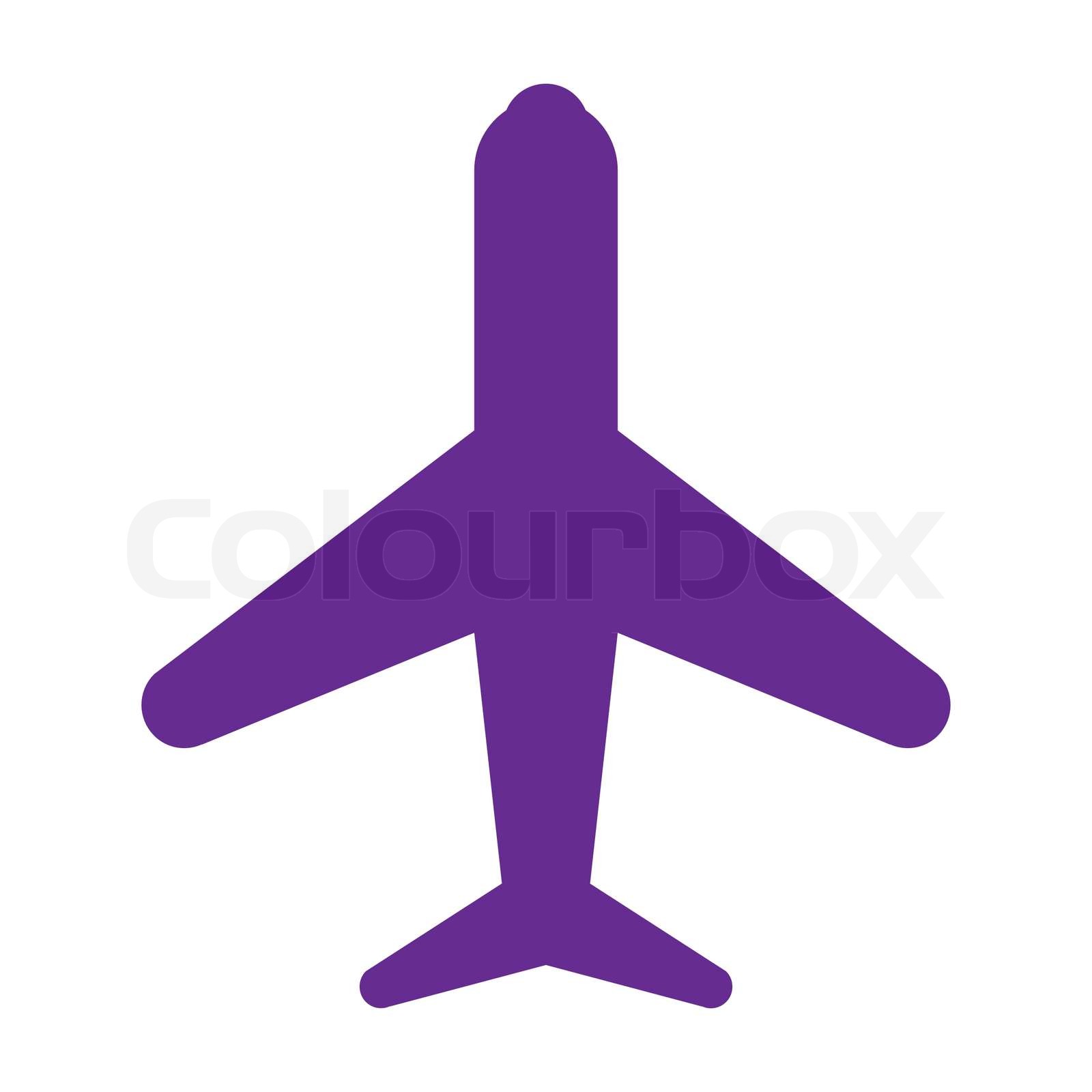Icon - plane - purple | Stock vector | Colourbox
