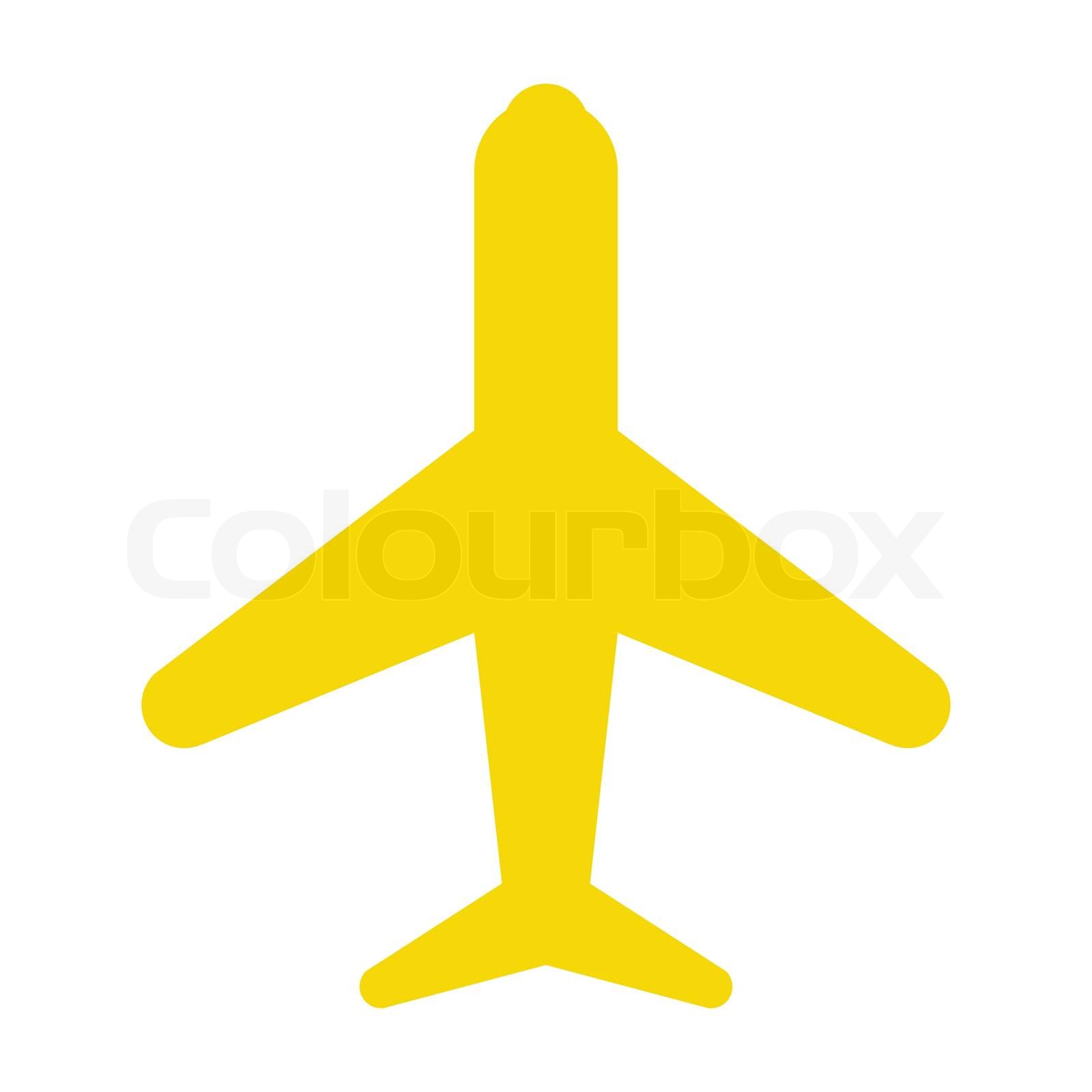 Icon - plane - yellow | Stock vector | Colourbox