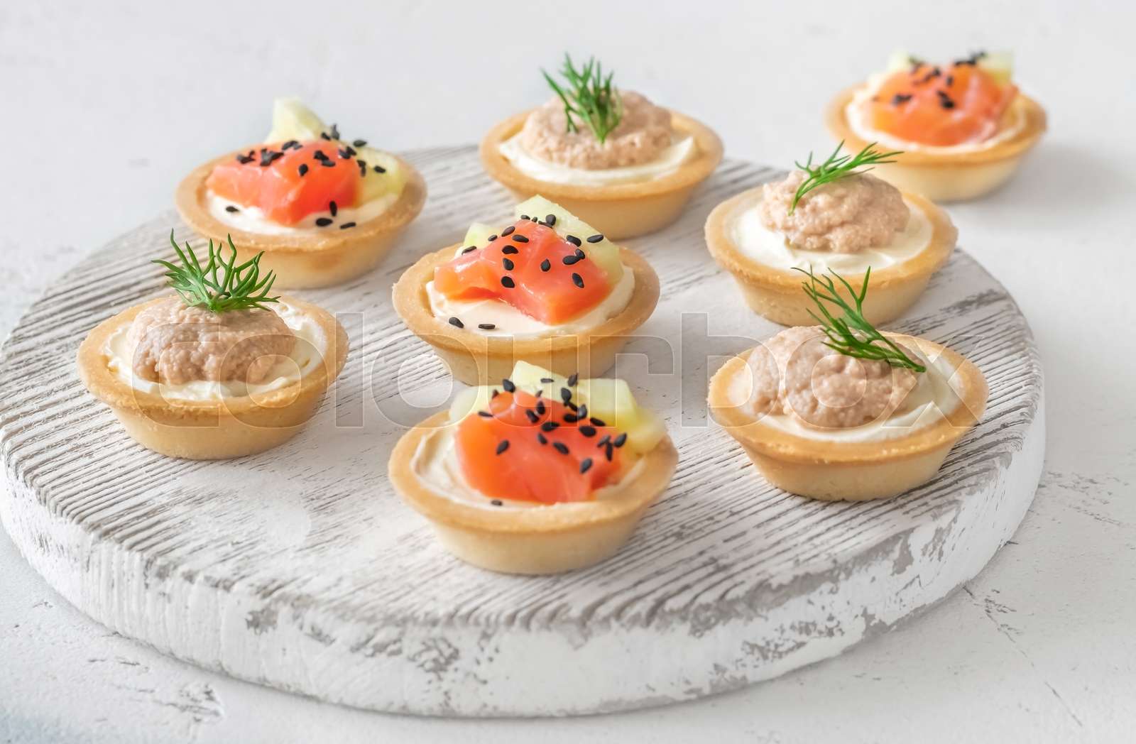 Seafood canapes | Stock image | Colourbox