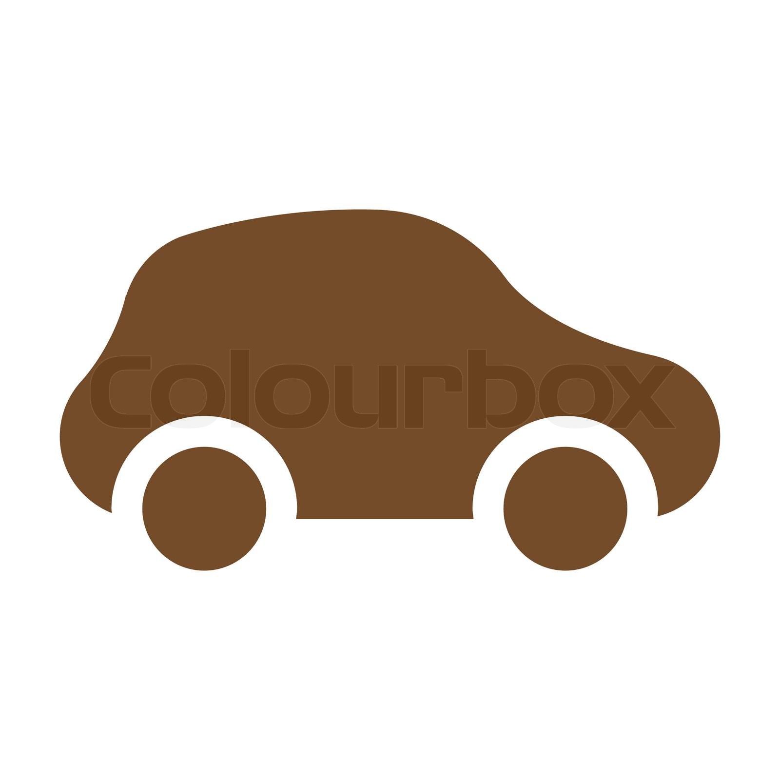 Icon - car - brown | Stock vector | Colourbox