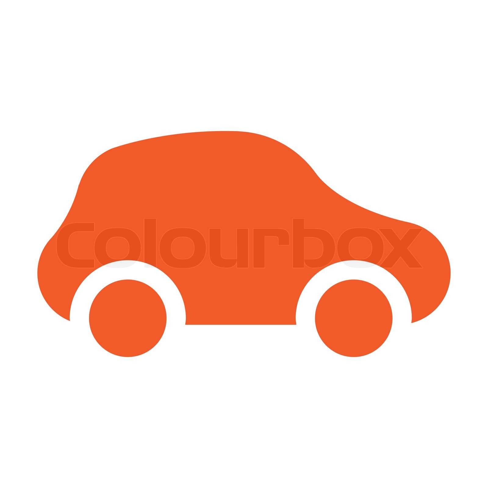 Icon - car - orange | Stock vector | Colourbox