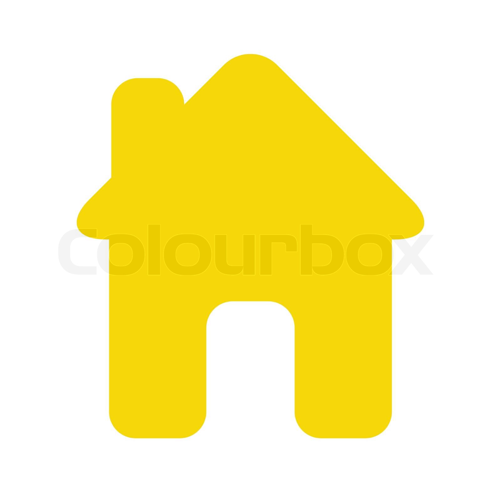 Icon - house - yellow | Stock vector | Colourbox