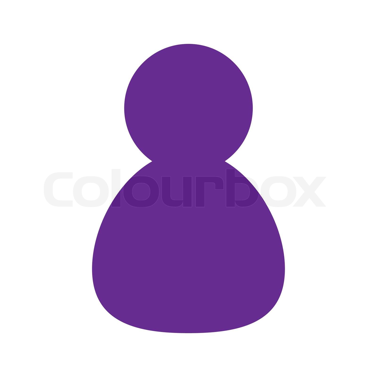 Icon User Purple Stock Vector Colourbox