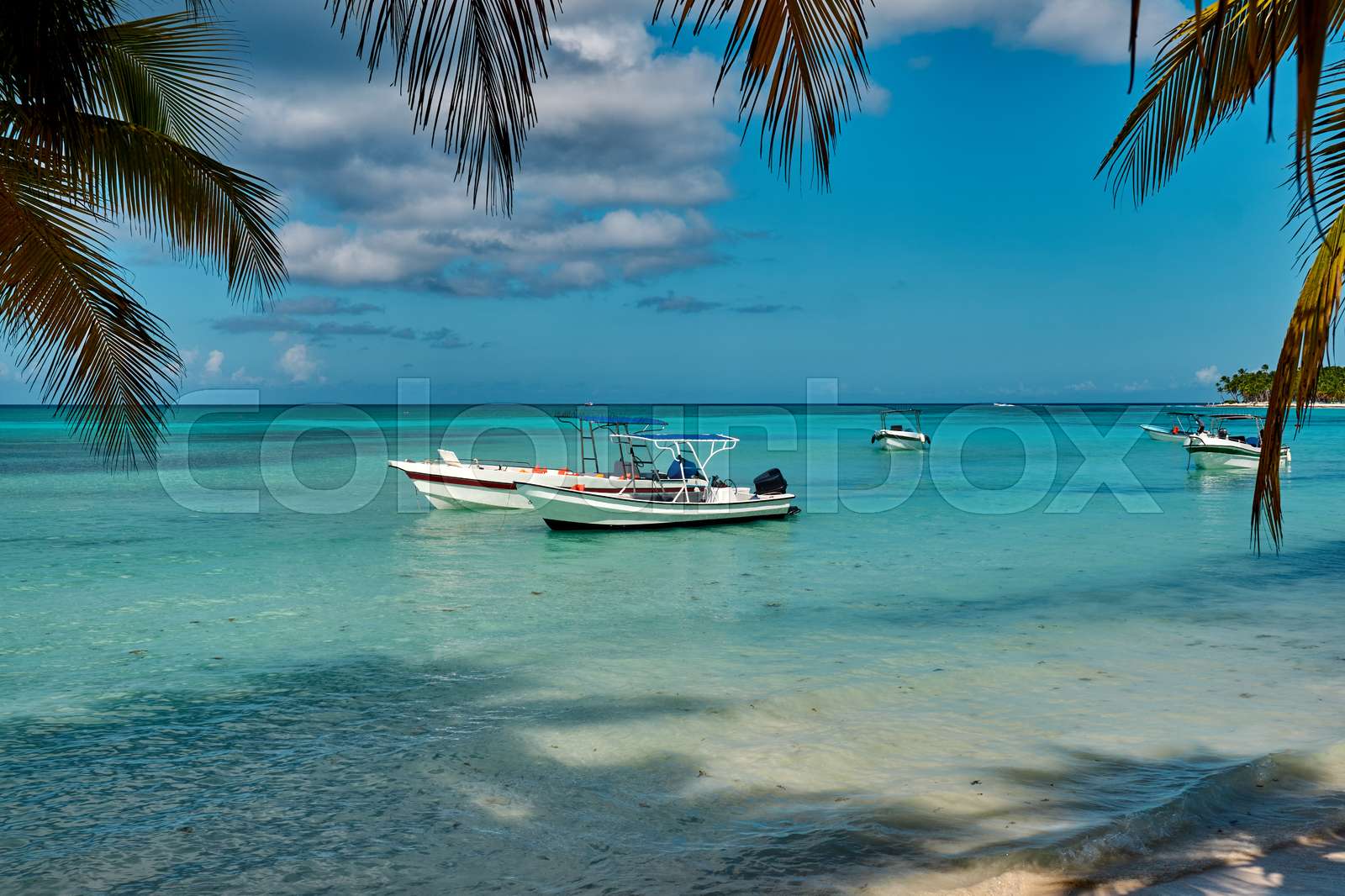 Boats in the Caribbean Sea. | Stock image | Colourbox