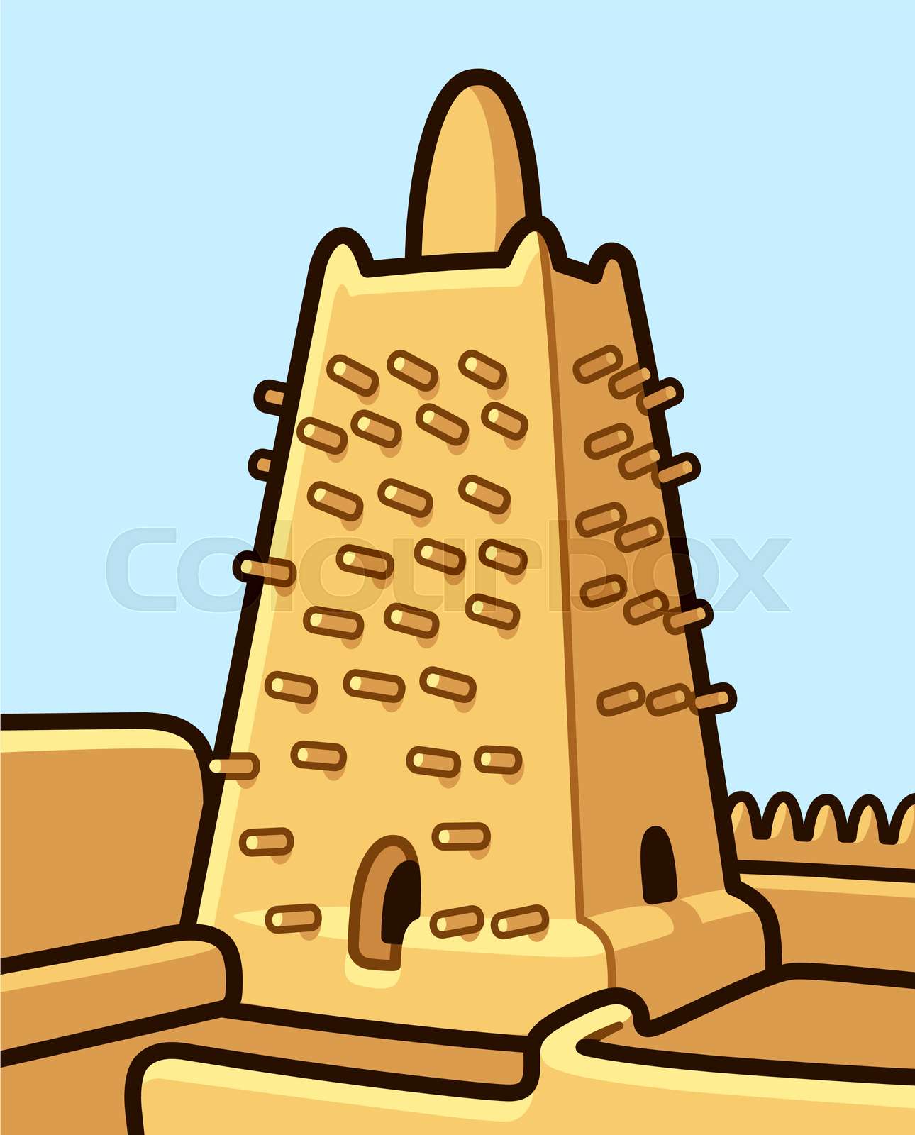 Djinguereber Mosque in Timbuktu Mali | Stock vector | Colourbox Djinguereber Mosque in Timbuktu Mali | Stock vector | Colourbox