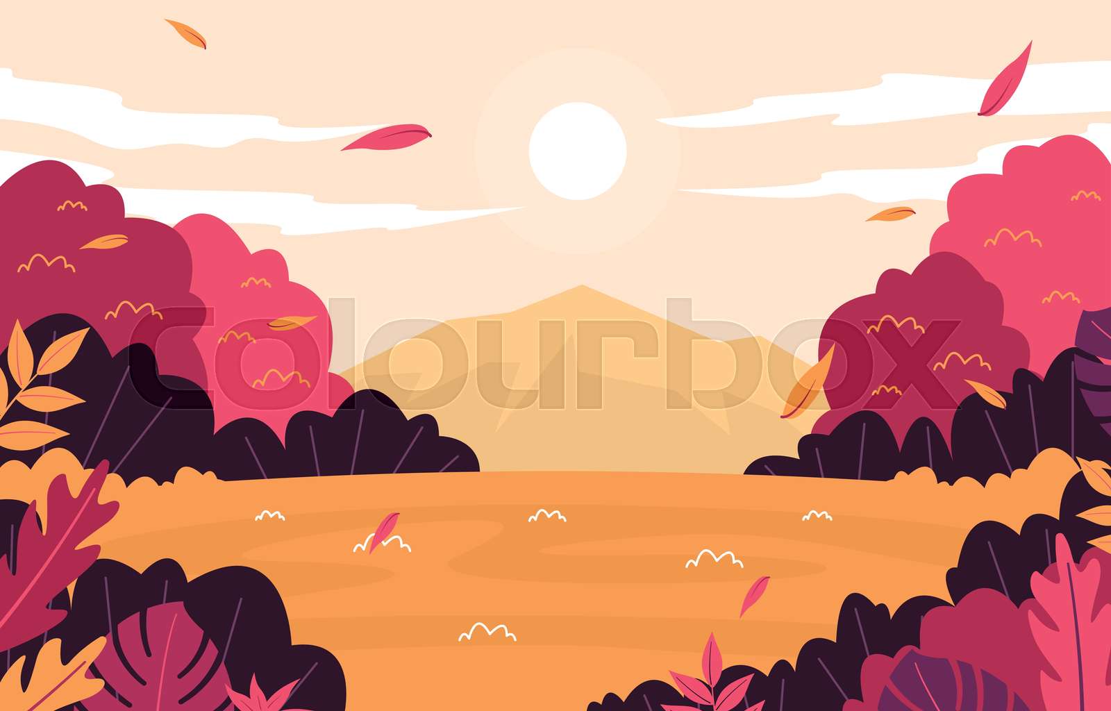caído, hoja, caída | Vector de archivo | Colourbox
