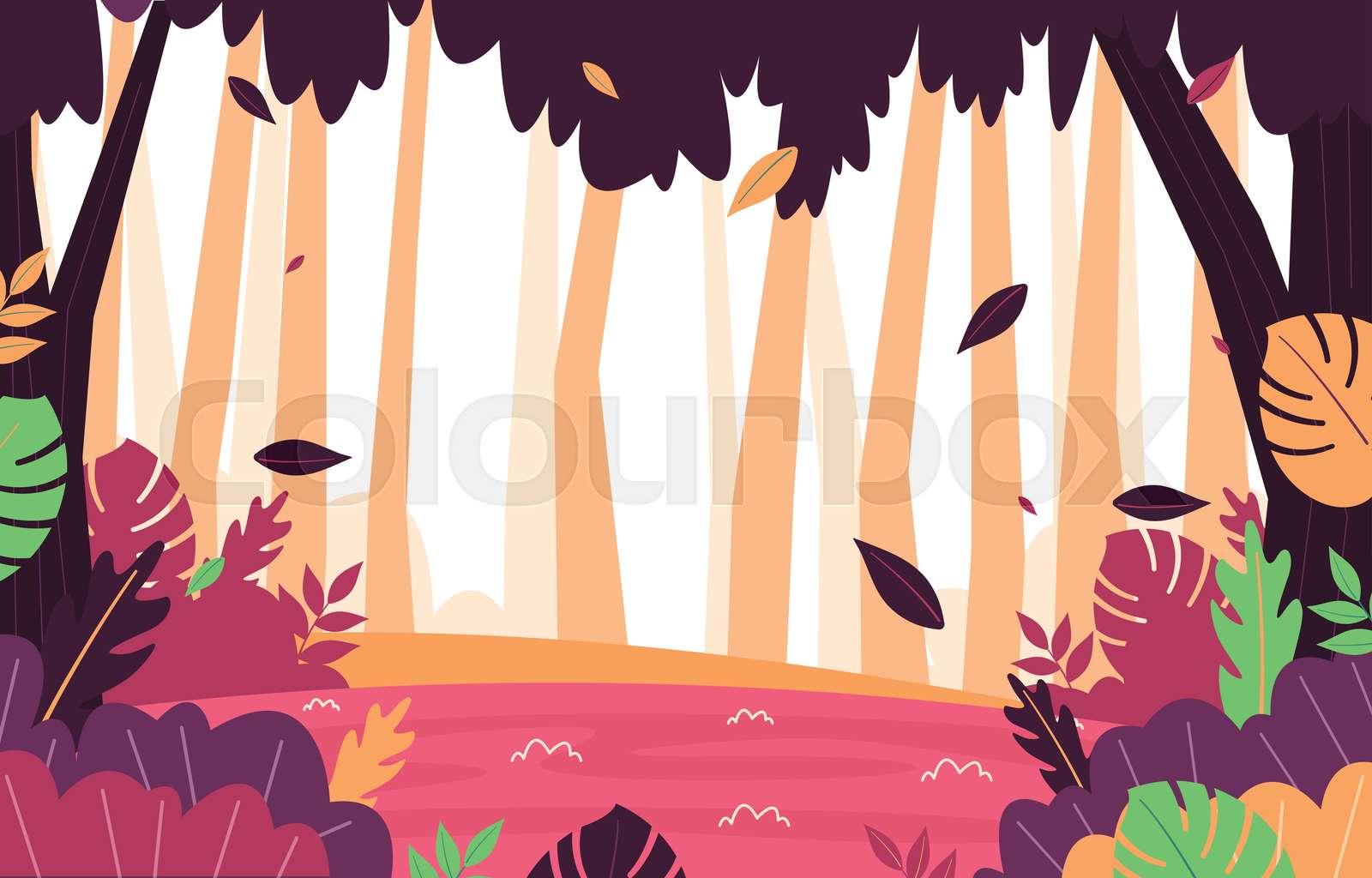 Fallen Leaf Fall Autumn Forest Nature View | Stock vector | Colourbox