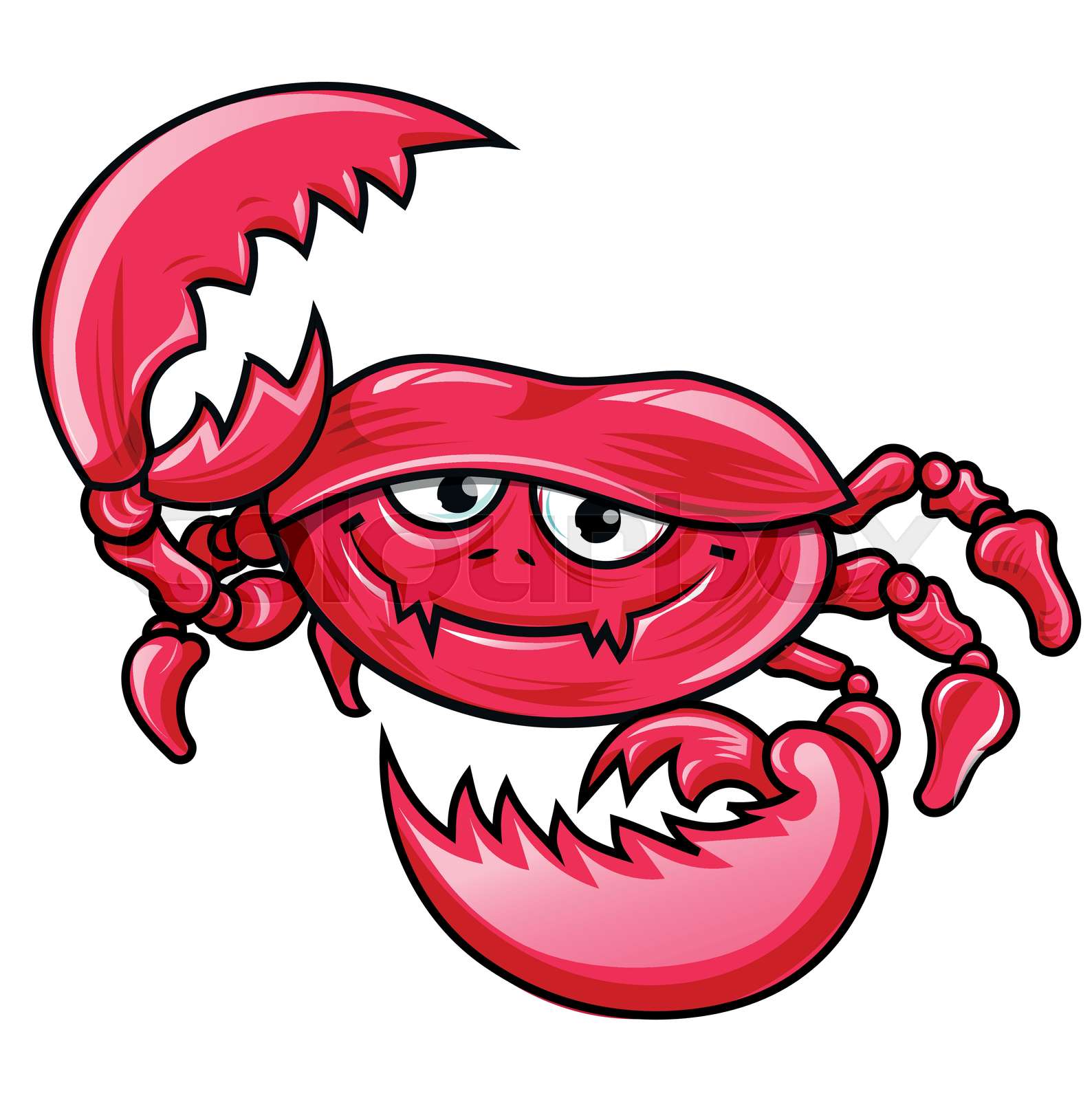 Cartoon Angry Crab