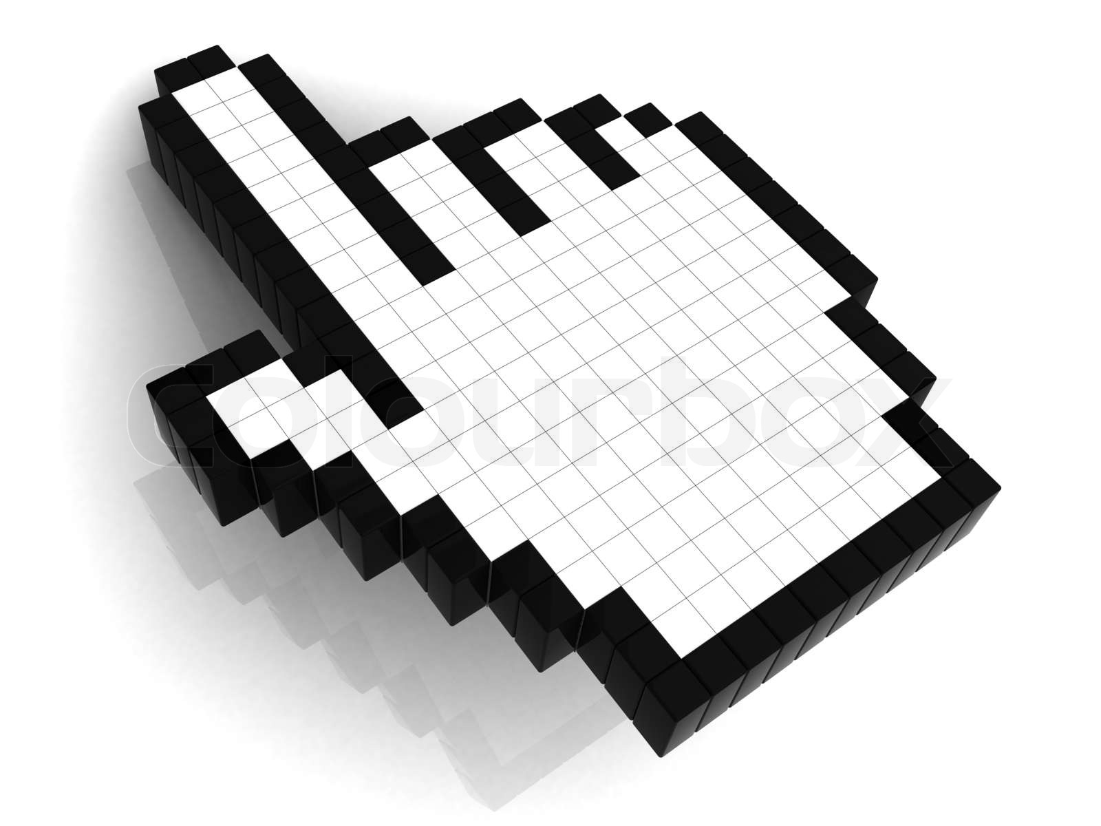 Hand Cursor concept on white | Stock image | Colourbox