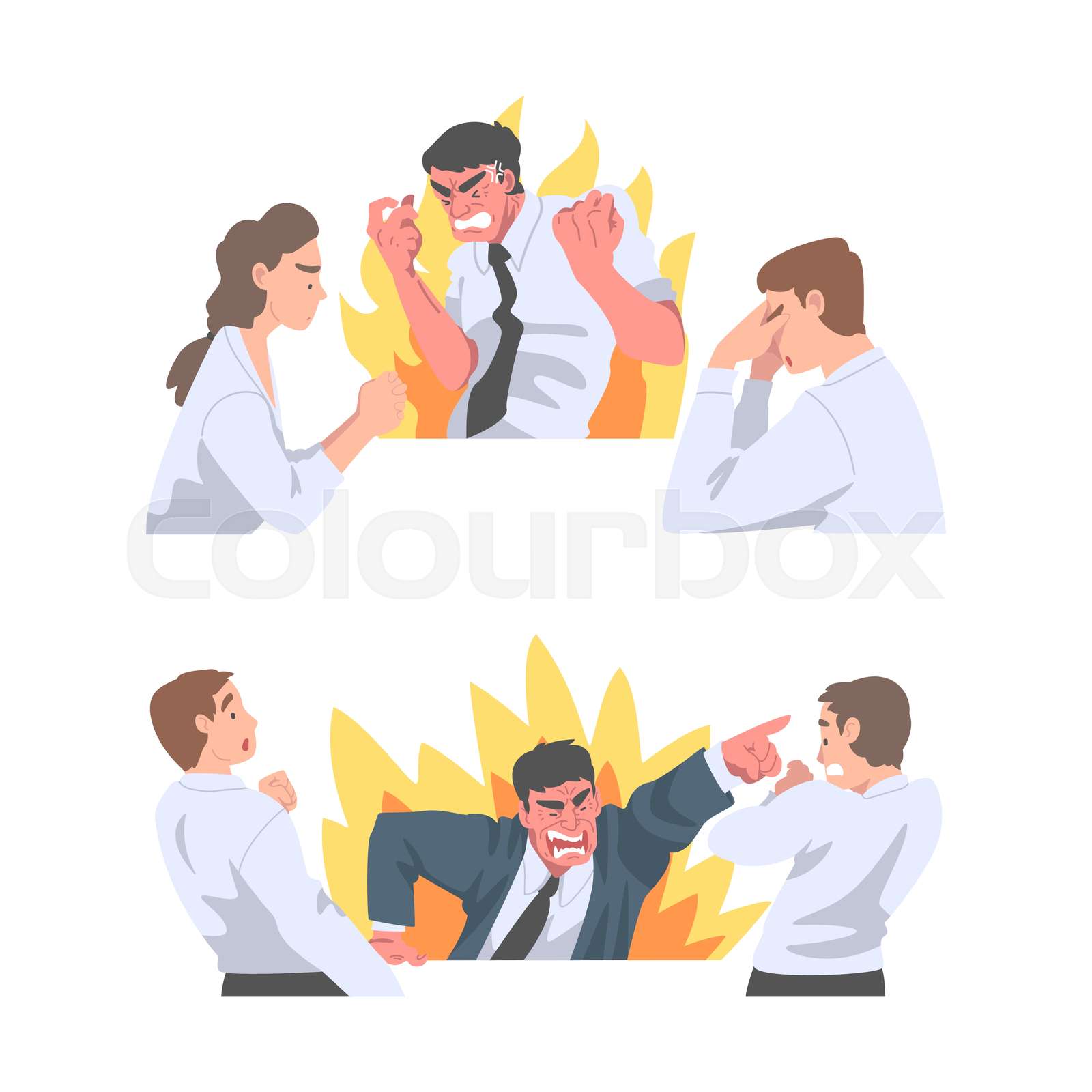 furioso, personal, grosero | Vector de archivo | Colourbox