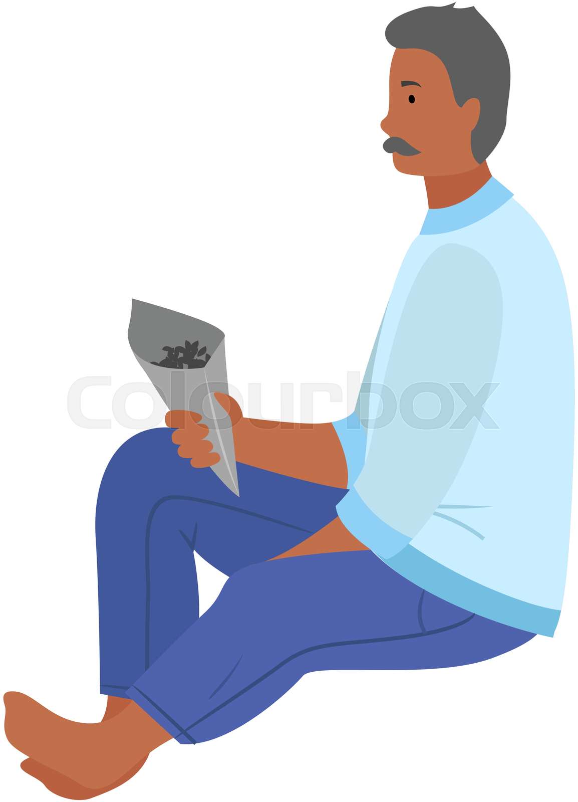 Indian elderly man in traditional clothes cartoon old male character ...