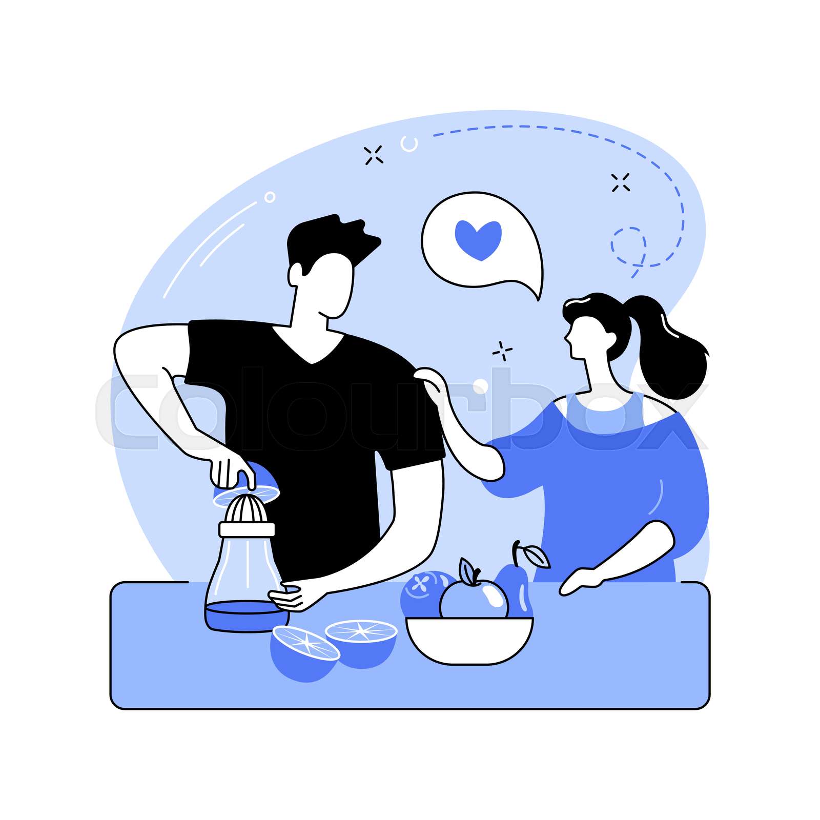 Squeezing juice isolated cartoon vector illustrations. | Stock vector | Colourbox